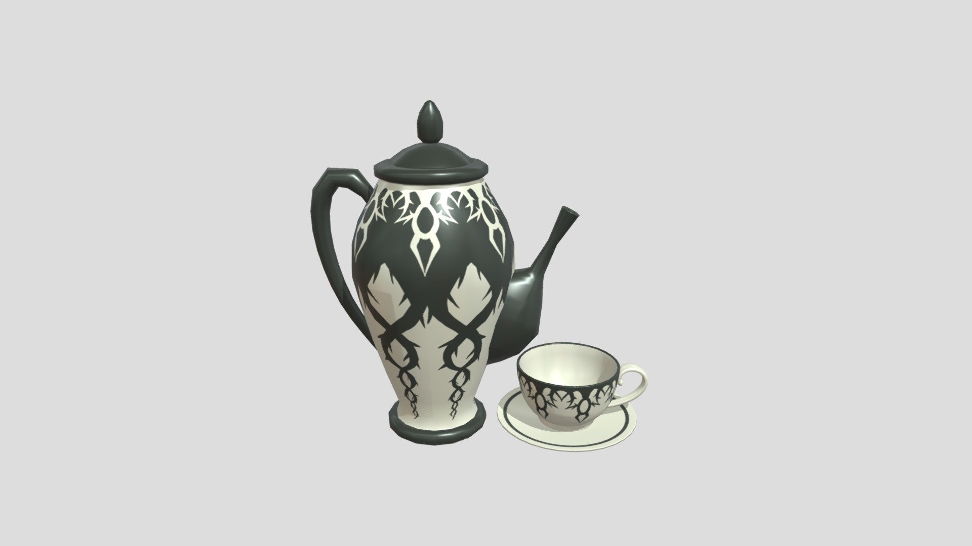 Twisted wonderland - diasomnia teapot set - Download Free 3D model by ...