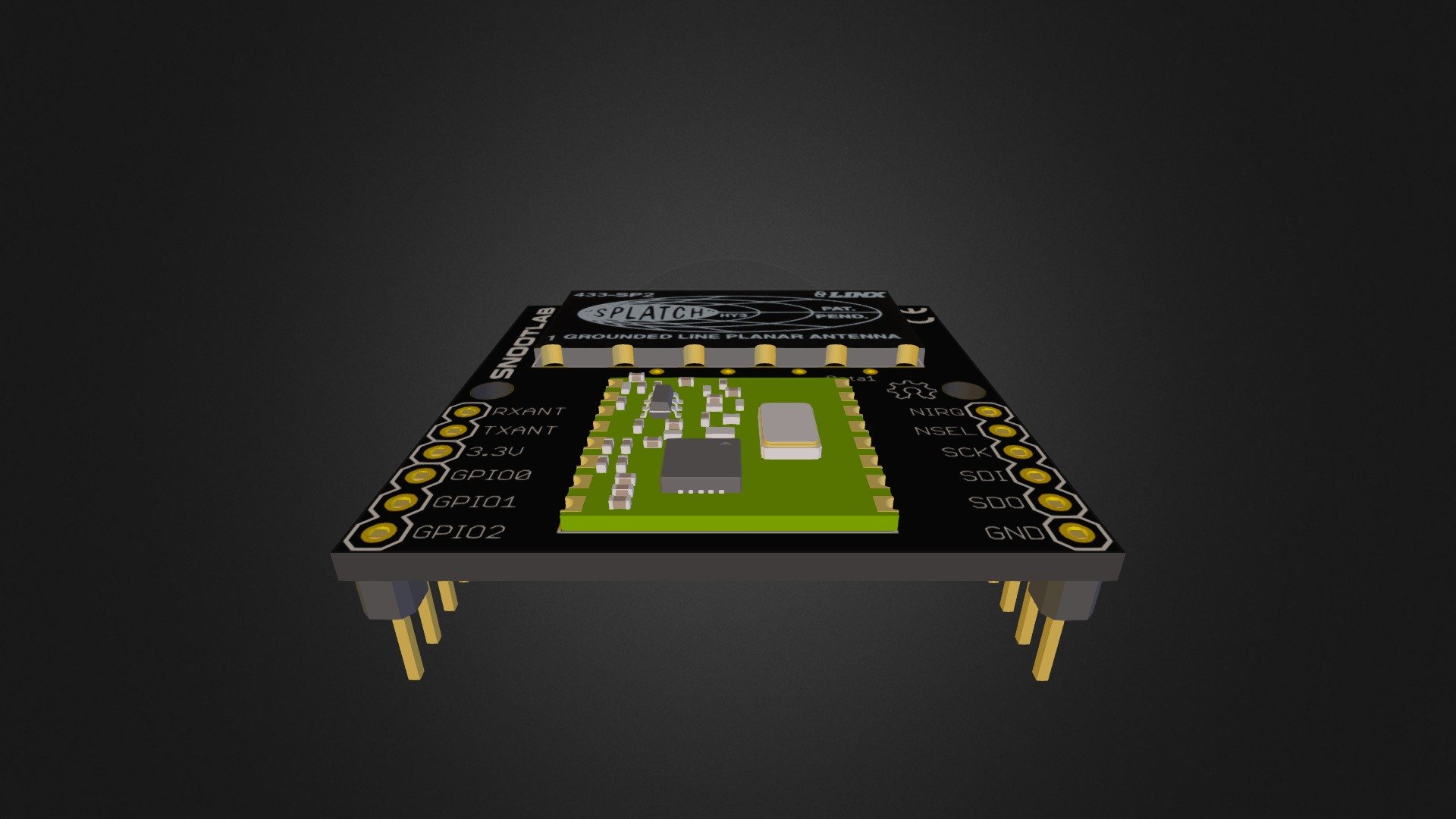 Breakout RFM22 (#1 β1.0) - 3D model by GregoryXerox [7a1e4b3] - Sketchfab