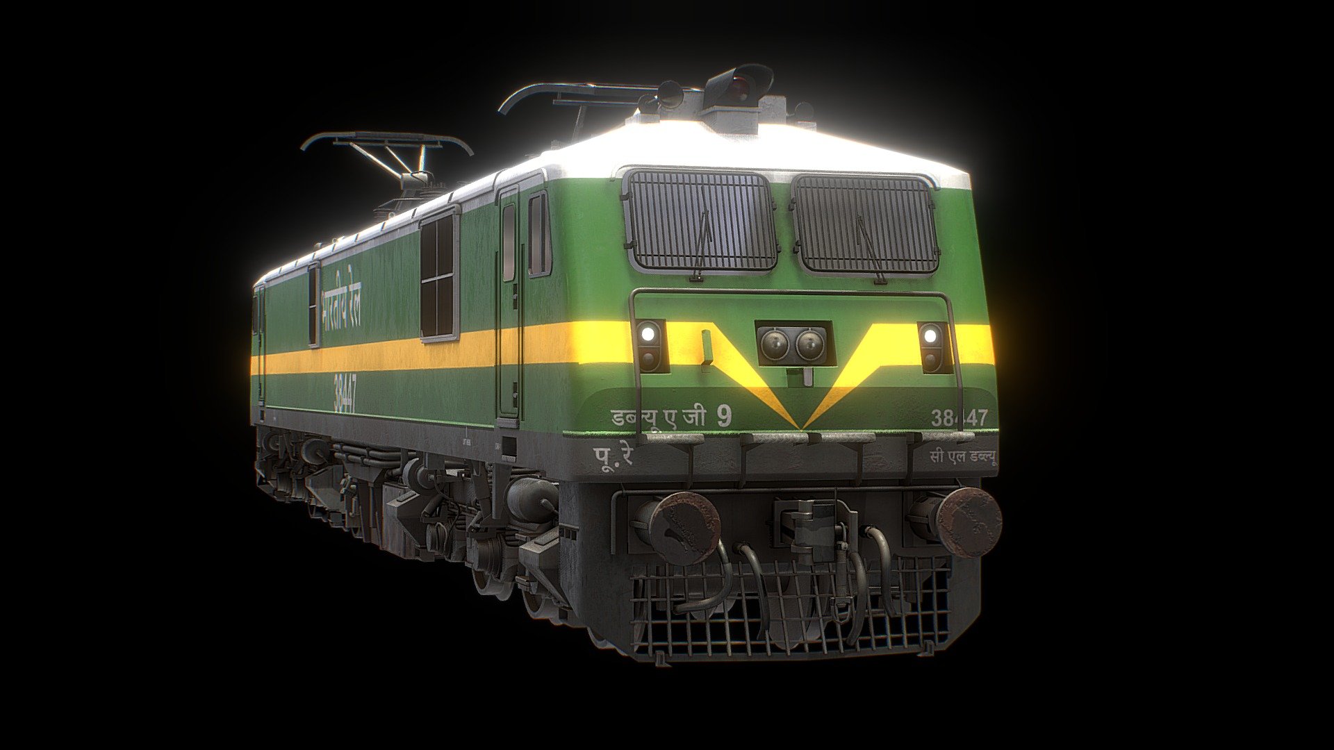 WAG-9 Indian Railways Electric Locomotive - 3D model by Poly_Valley ...
