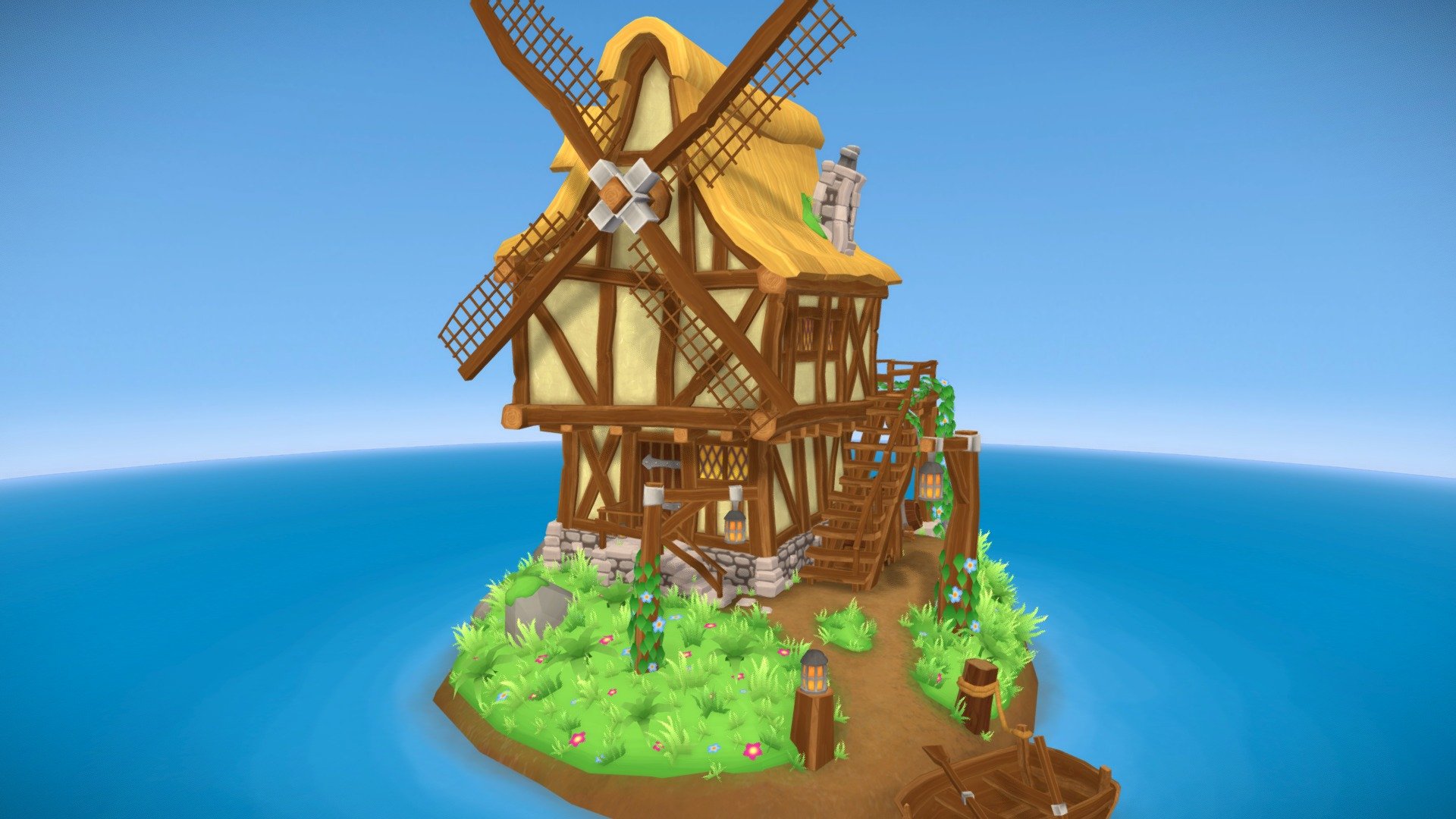 The Wonky Windmill - 3D model by LucasVH [7a2224b] - Sketchfab