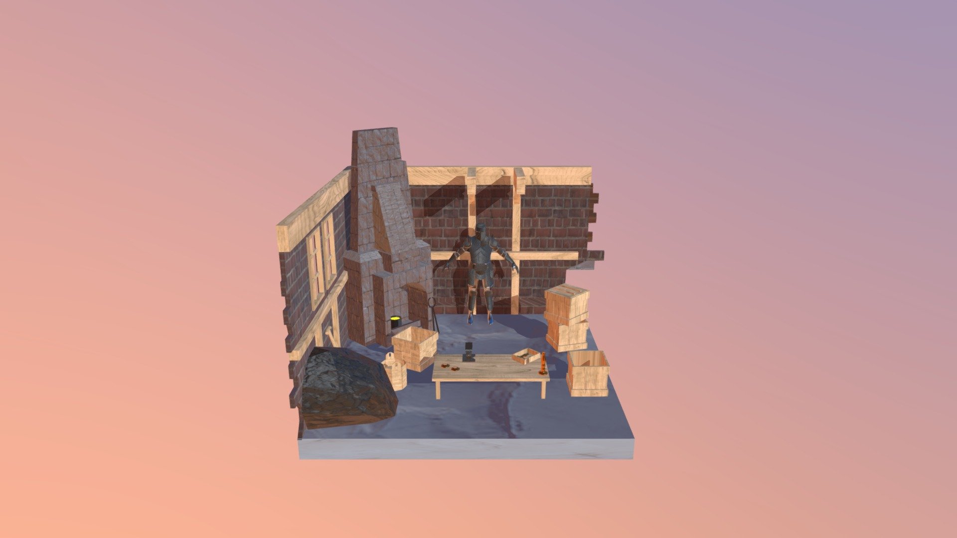 Medieval Blacksmith Forge - 3D model by FaizanShreyas (@fayzbomb ...