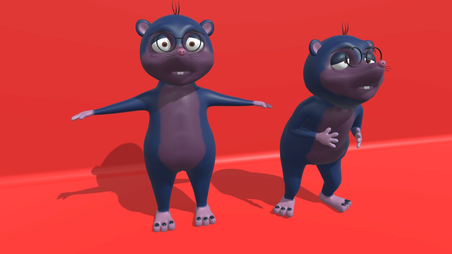 Mole Cartoon Character - 3D model by bkrashraf [7a273a6] - Sketchfab