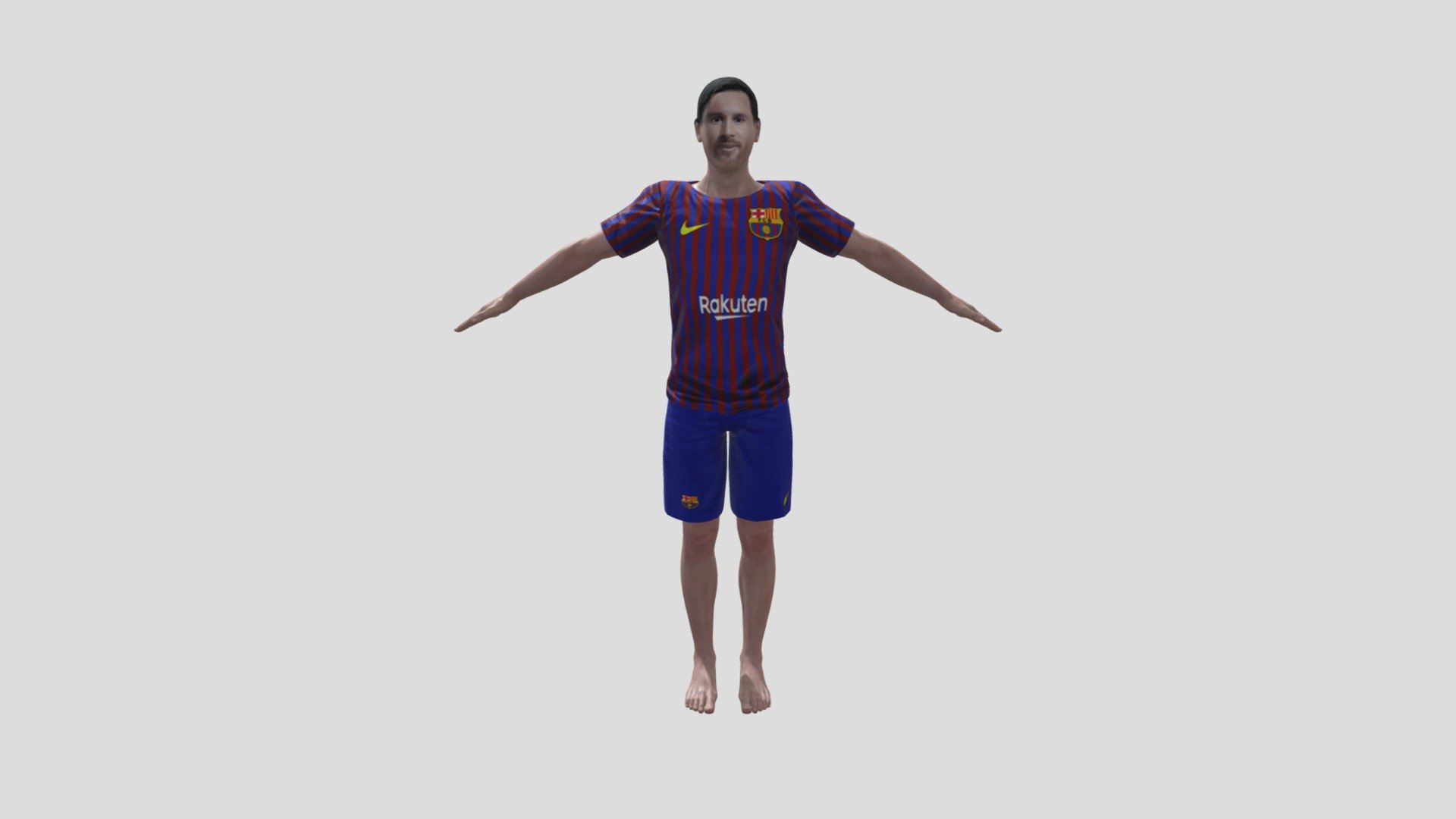 3D Lionel Messi Barca Jersey - Download Free 3D model by caonghia2009 ...