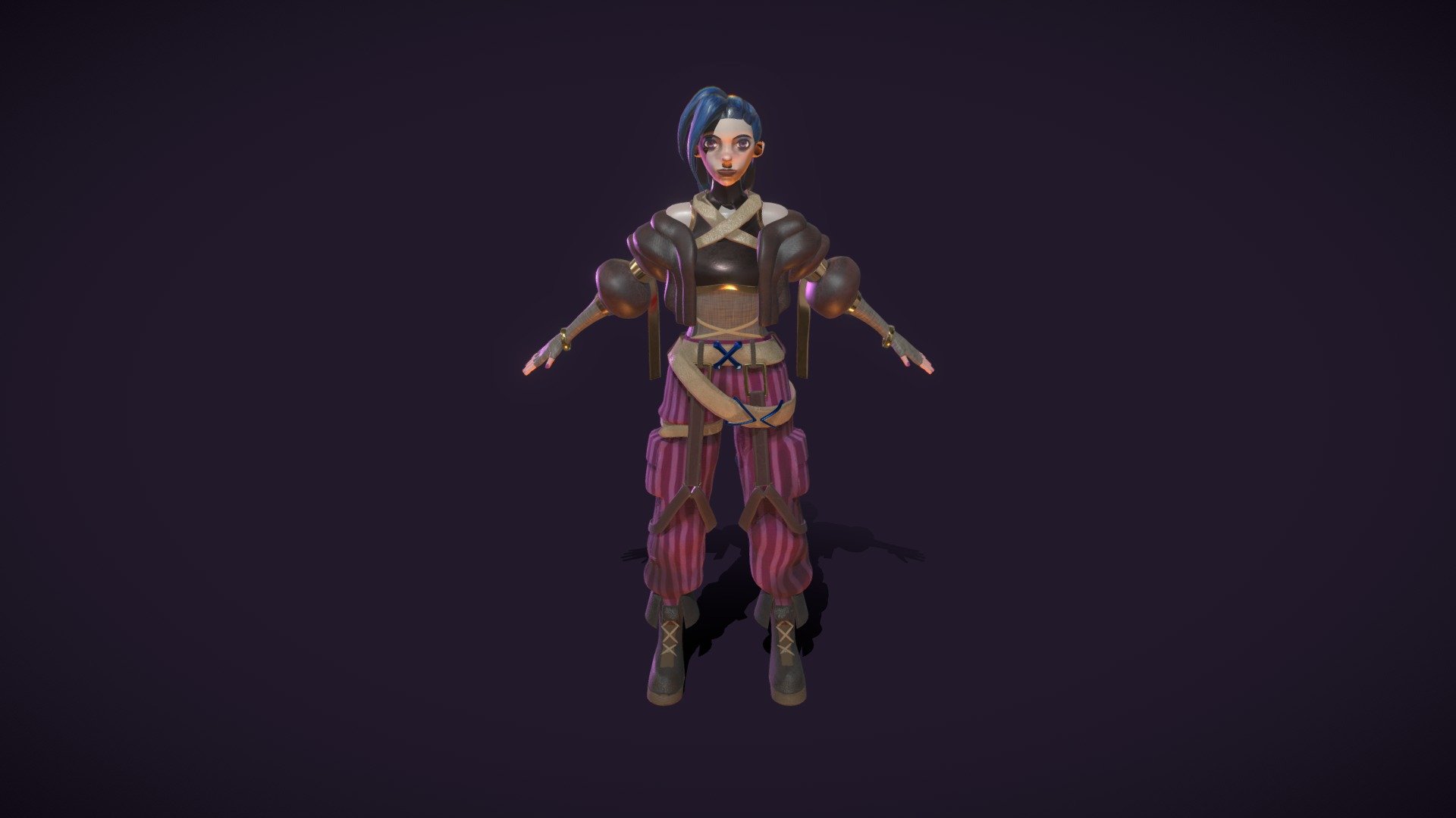 3DAC2 CA2 Jinx Fan Model - 3D model by huiler [7a294c5] - Sketchfab