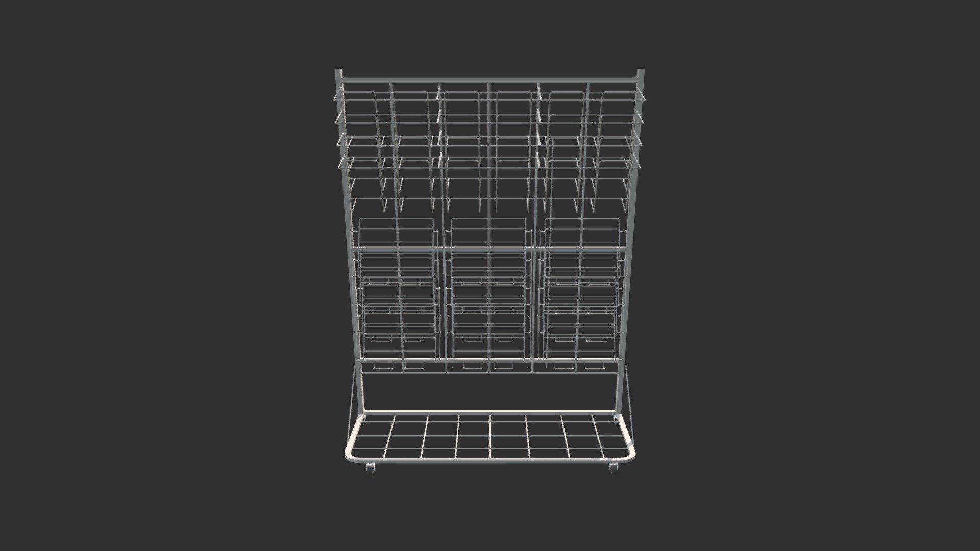 24 Pockets Newspaper display stand - Download Free 3D model by estella ...