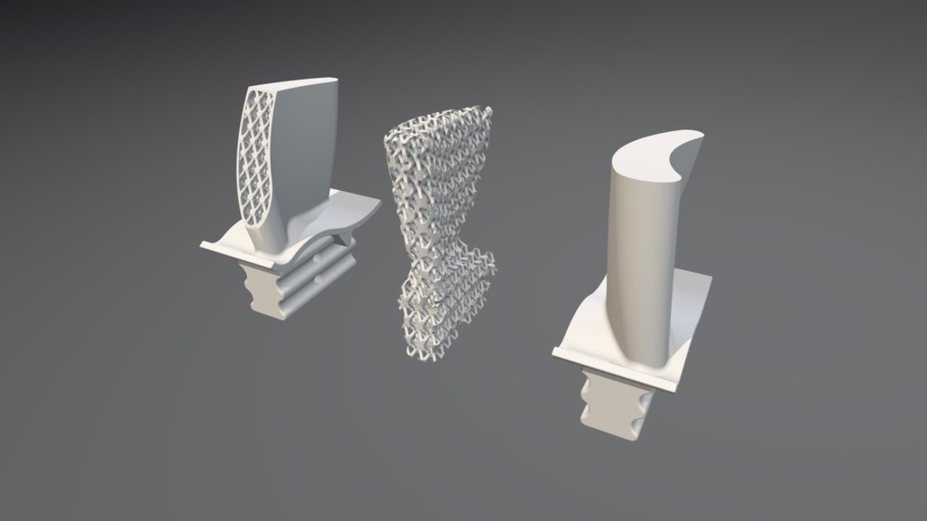 Turbine blade - 2 - 3D model by CompMechLab [7a2d17f] - Sketchfab