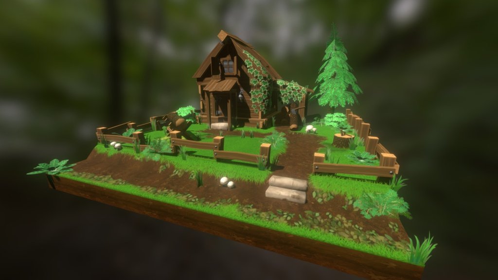 Woodcutter's Hut - 3D model by pixeldad (@andyd67) [7a2d81b] - Sketchfab