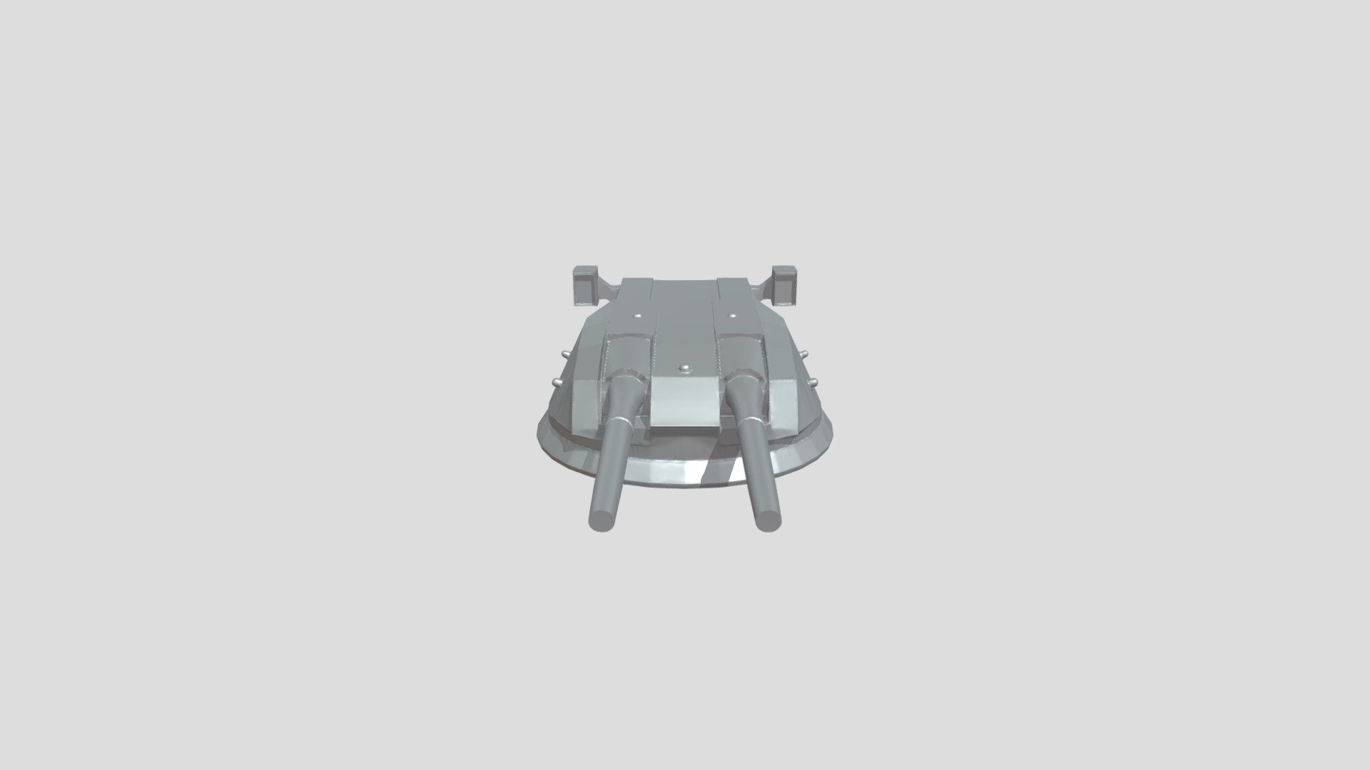 futuristic tank turret with dual barrels - 3D model by Matiasmar4678 ...