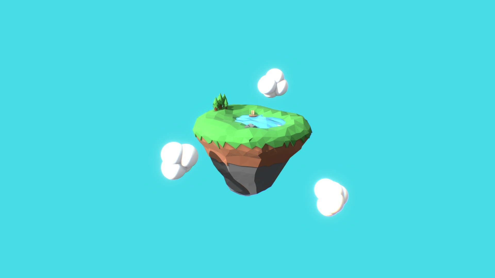 Low-Poly Floating Island - Download Free 3D model by CatgirlNotLive ...