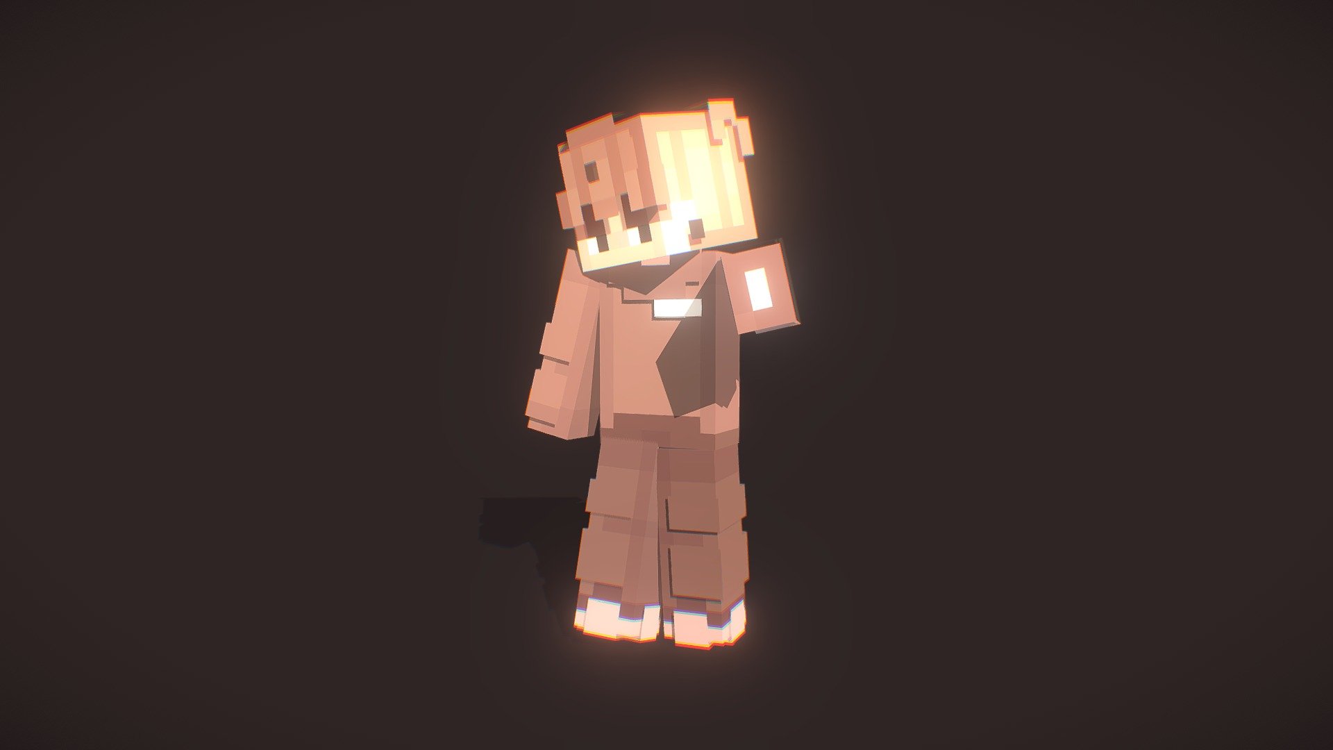 Minecraft Brown Skin - 3D model by tzwu (@d.pyshnyk) [7a3d261] - Sketchfab