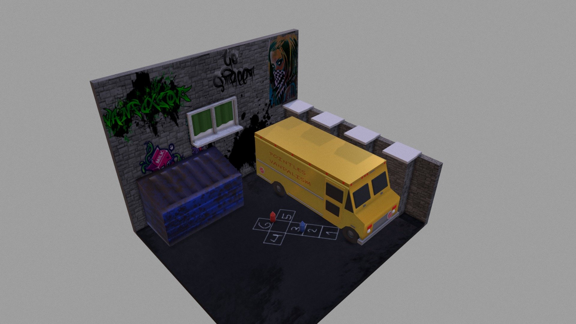 Trash Corner - Download Free 3D model by Manuela (@manuelavs) [7a3d6b0 ...