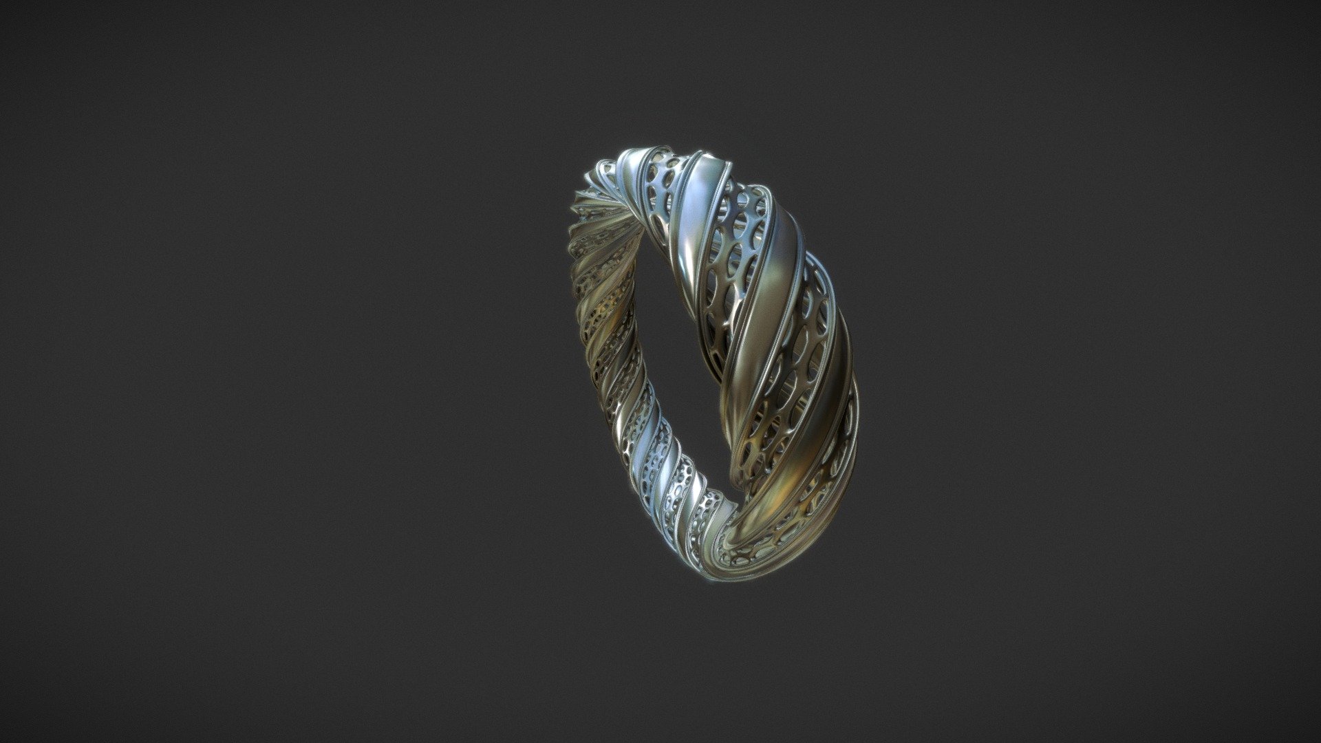Twisted ring - 3D model by Lukáš Marek (@lukas_marek) [7a4795f] - Sketchfab