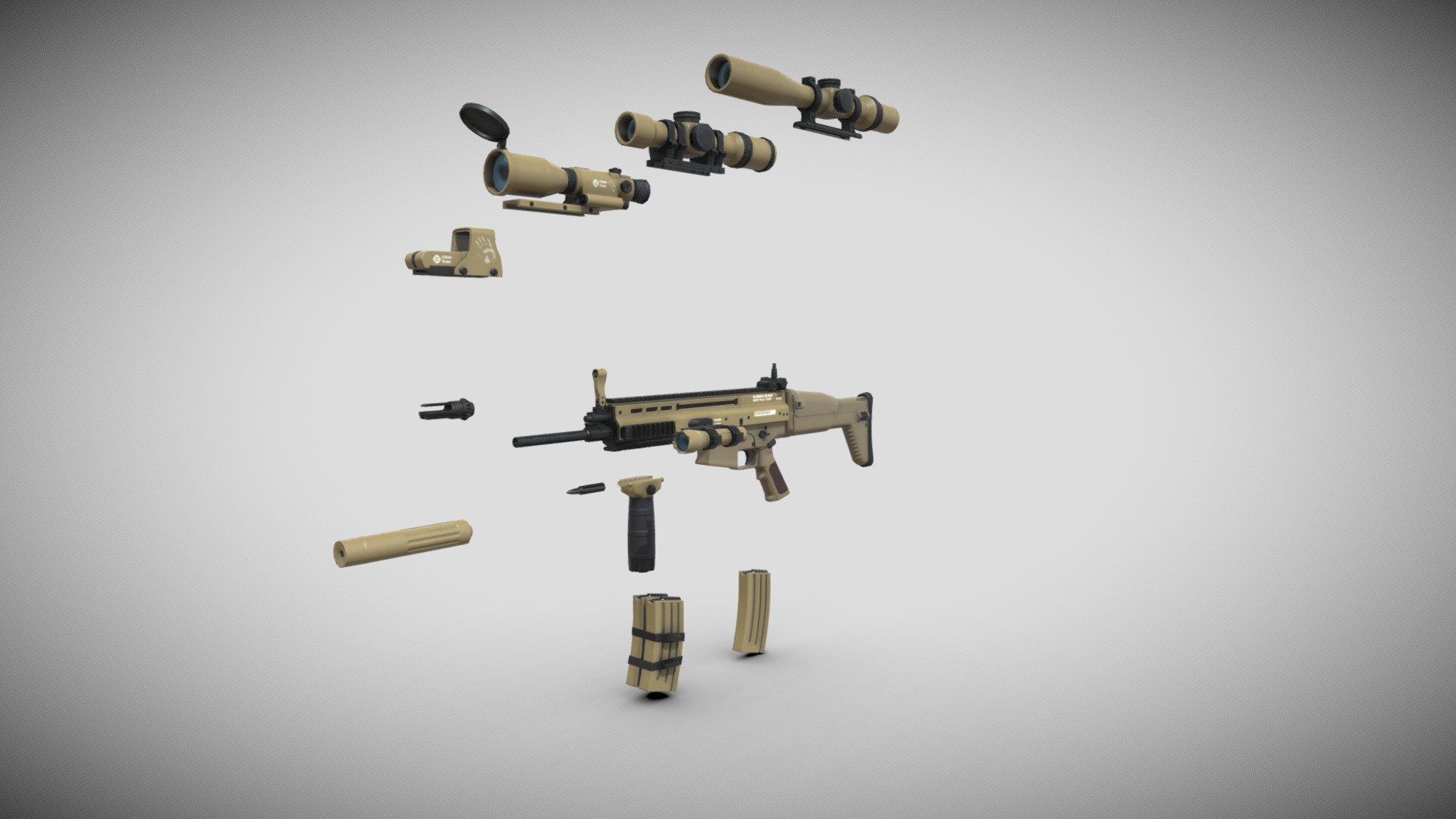 Scar Fn Main Skin - Low poly - Buy Royalty Free 3D model by Confusion3d ...