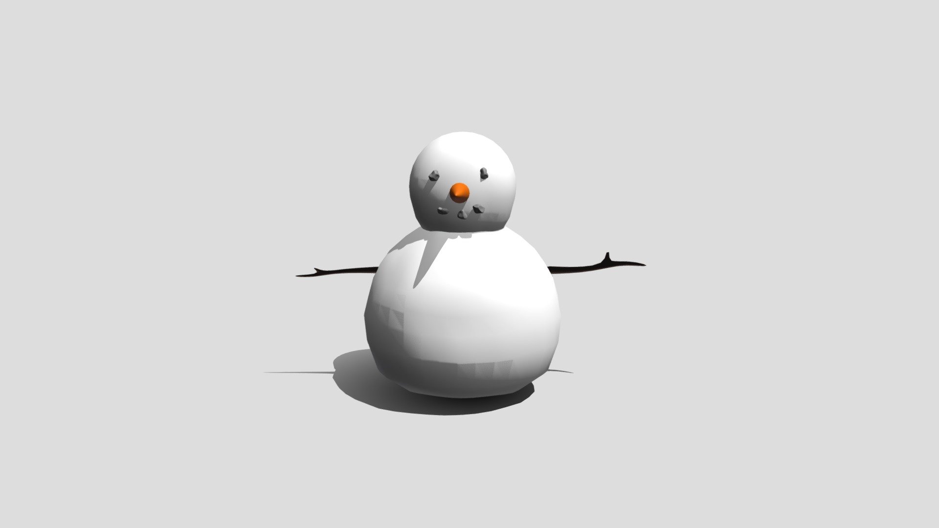 Snowman - 3D Blender - 3D model by Malene (@MaleneJH) [7a48f83] - Sketchfab