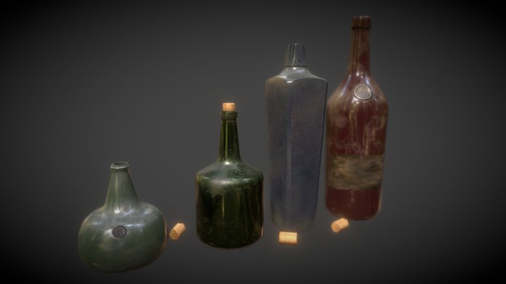 Bottles 3D models - Sketchfab