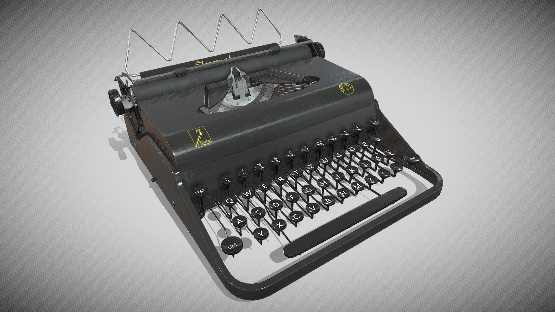 Juwel Modell 3 Typewriter - 3D model by rodrigo.marini82 [7a49a1b ...