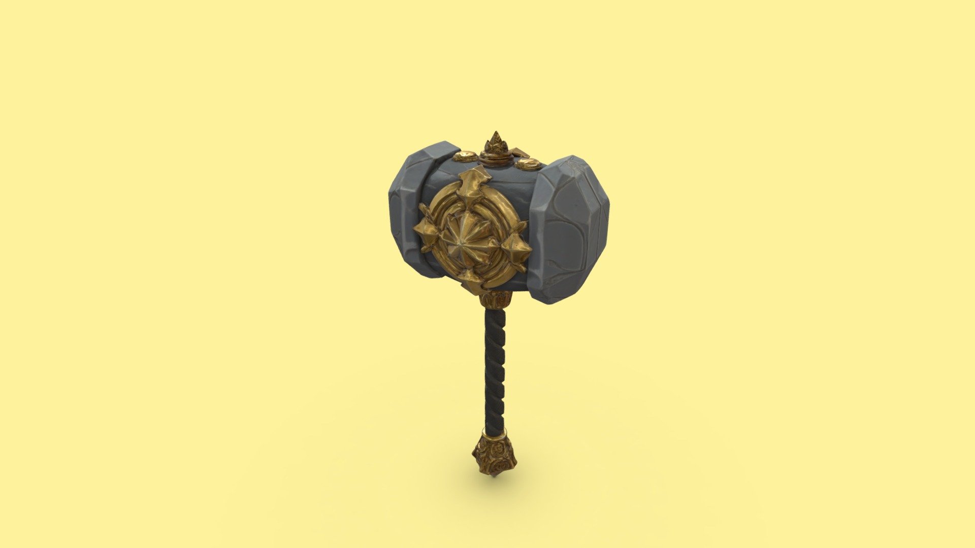 Golden Warrior Hammer - Download Free 3D model by orj13x [7a4c2aa ...