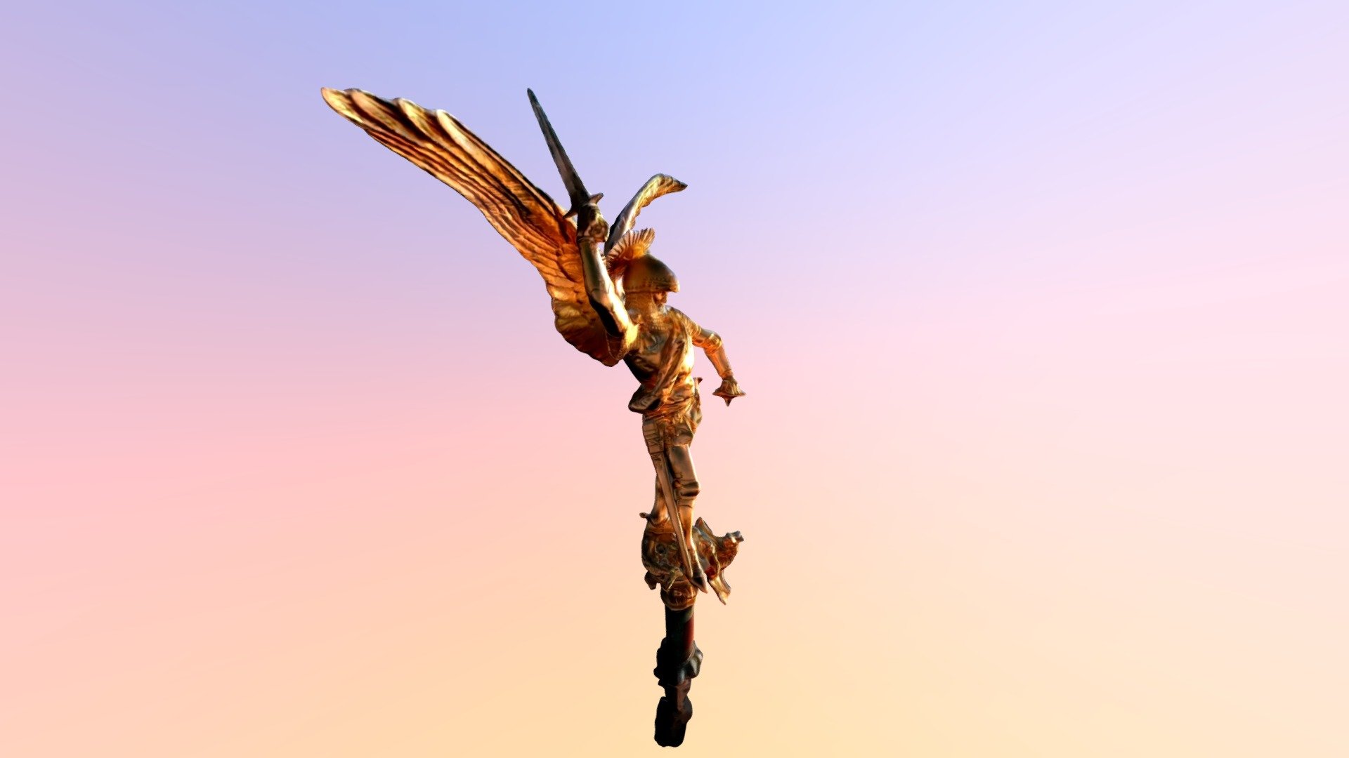 Statue of St. Michael and dragon - Download Free 3D model by CUNO ...