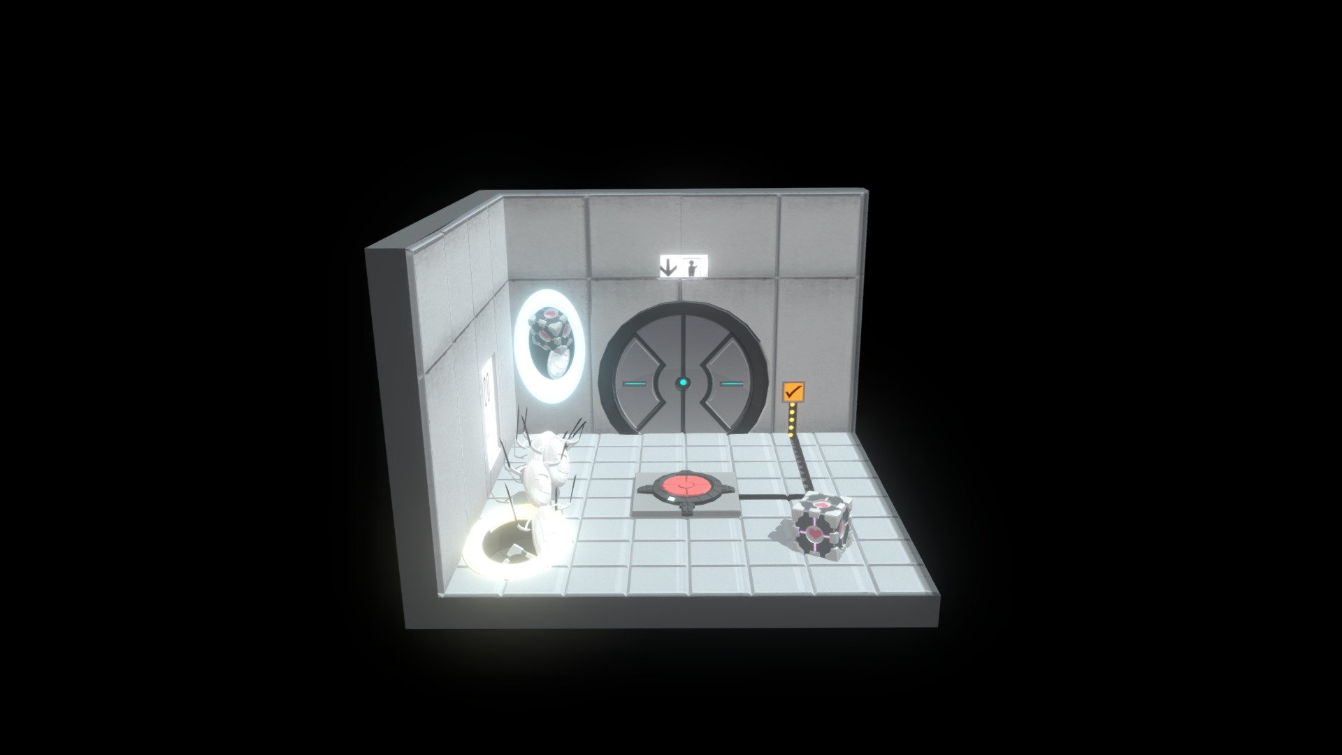 Portal Room - 3D model by bakercell [7a54ff3] - Sketchfab