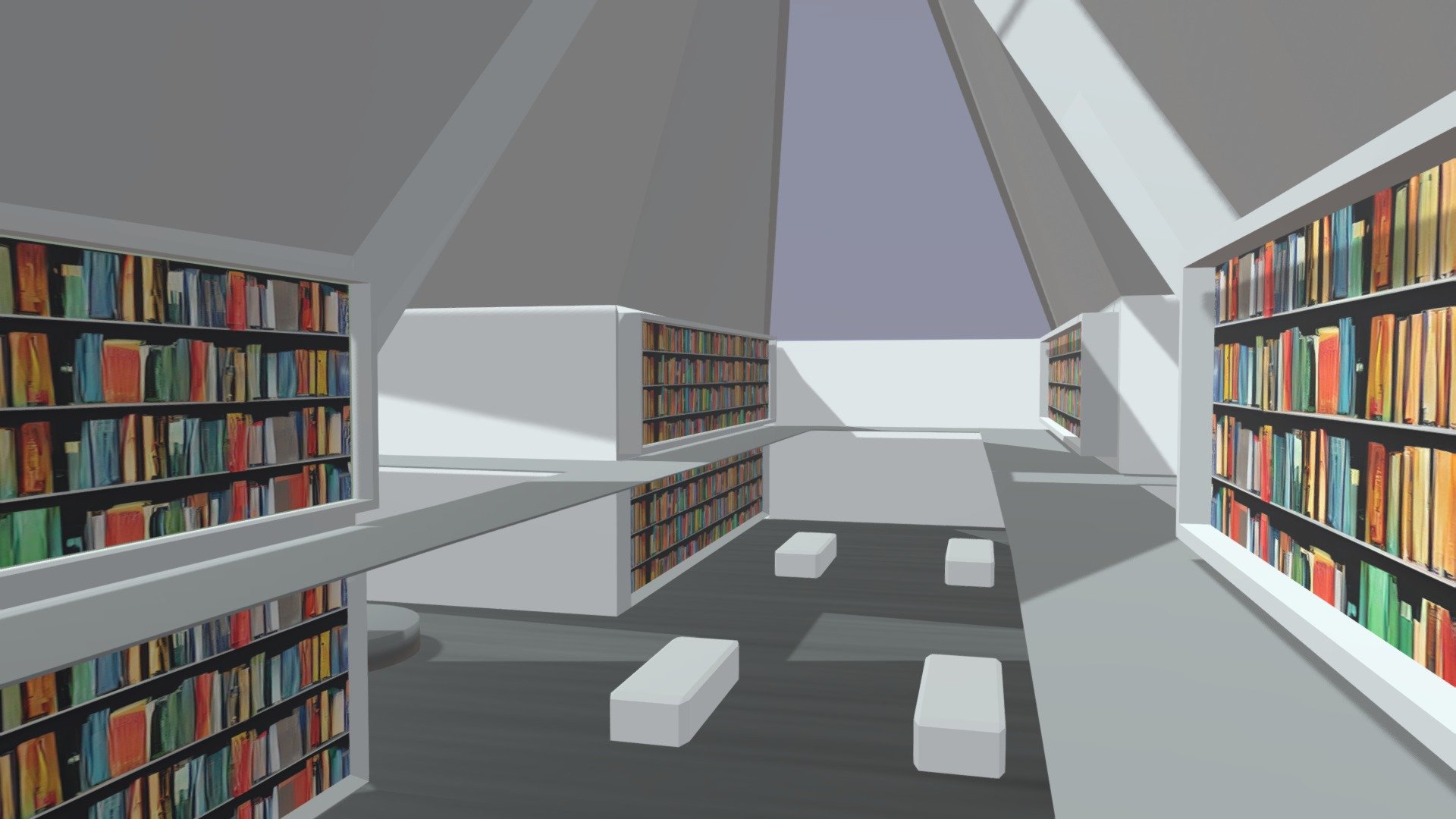 Library with walkways - 3D model by iteacher [7a582f6] - Sketchfab