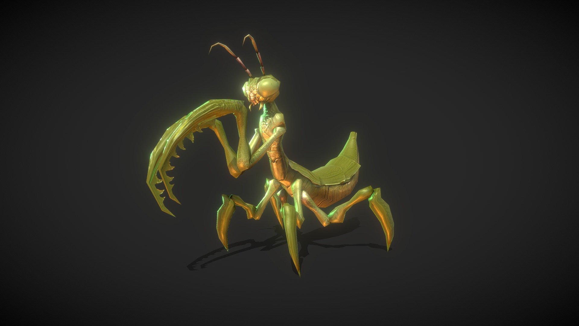 Animals: Mantis - 3D model by Klaudia Naumann (@klaudia_naumann ...