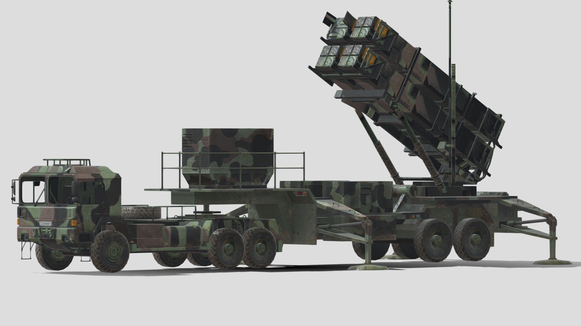 MIM-104 Patriot Surface-To-Air Missile (SAM) - Download Free 3D model ...