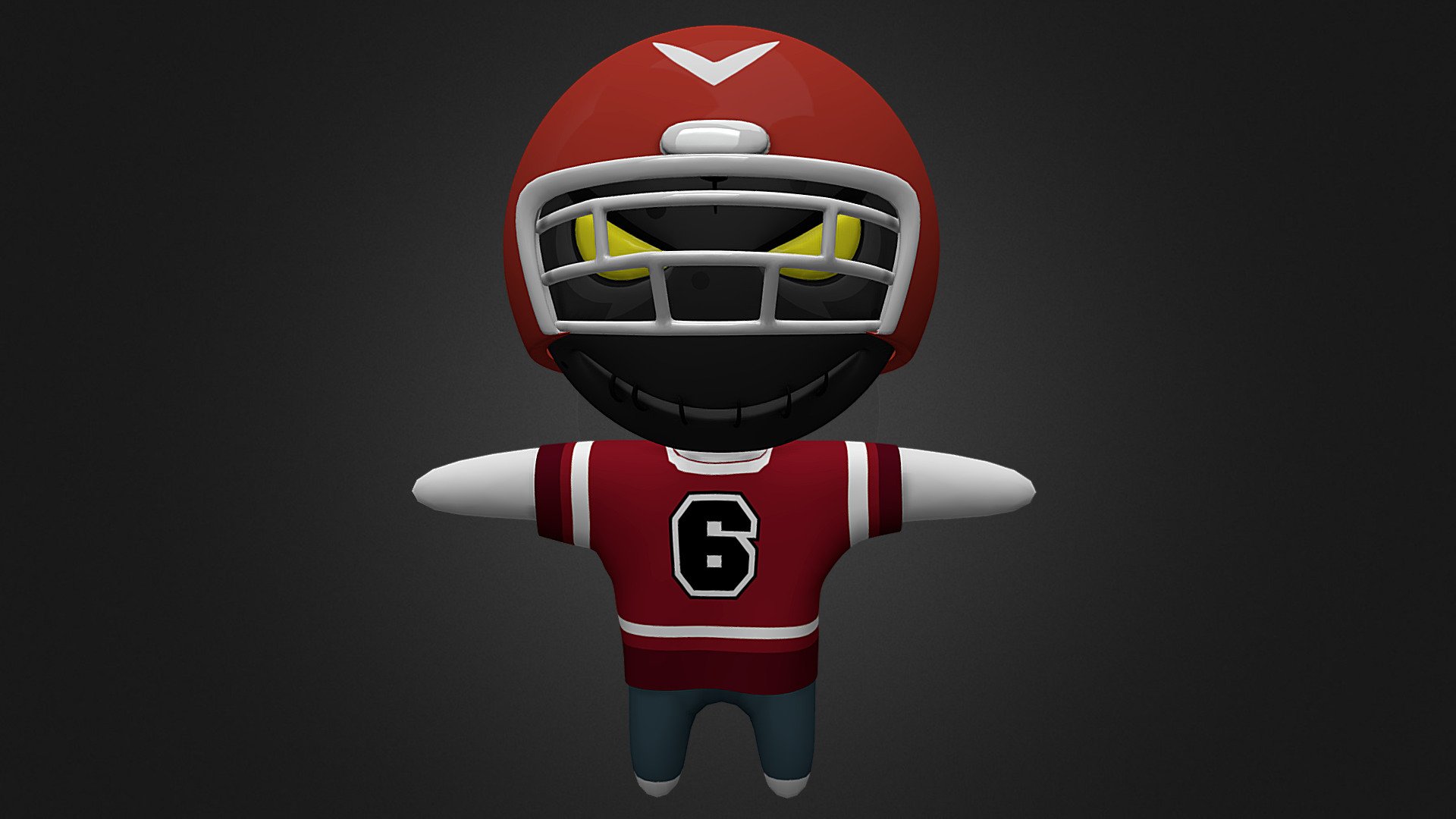 Marv American Football Player Voodoo doll - Buy Royalty Free 3D model ...