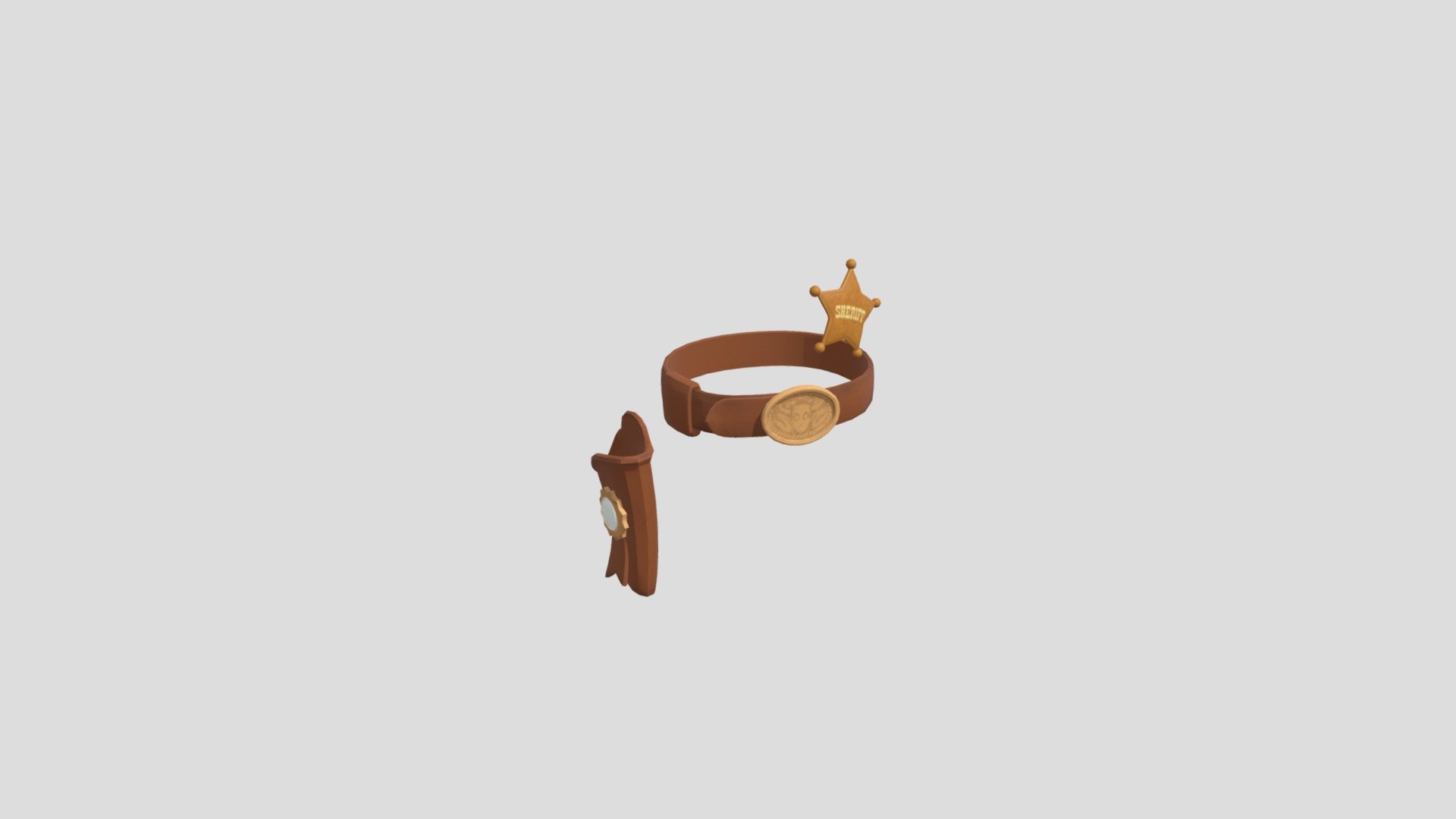 Woody badge and belt (3/3) - Download Free 3D model by Jacxx2 [7a6a115 ...