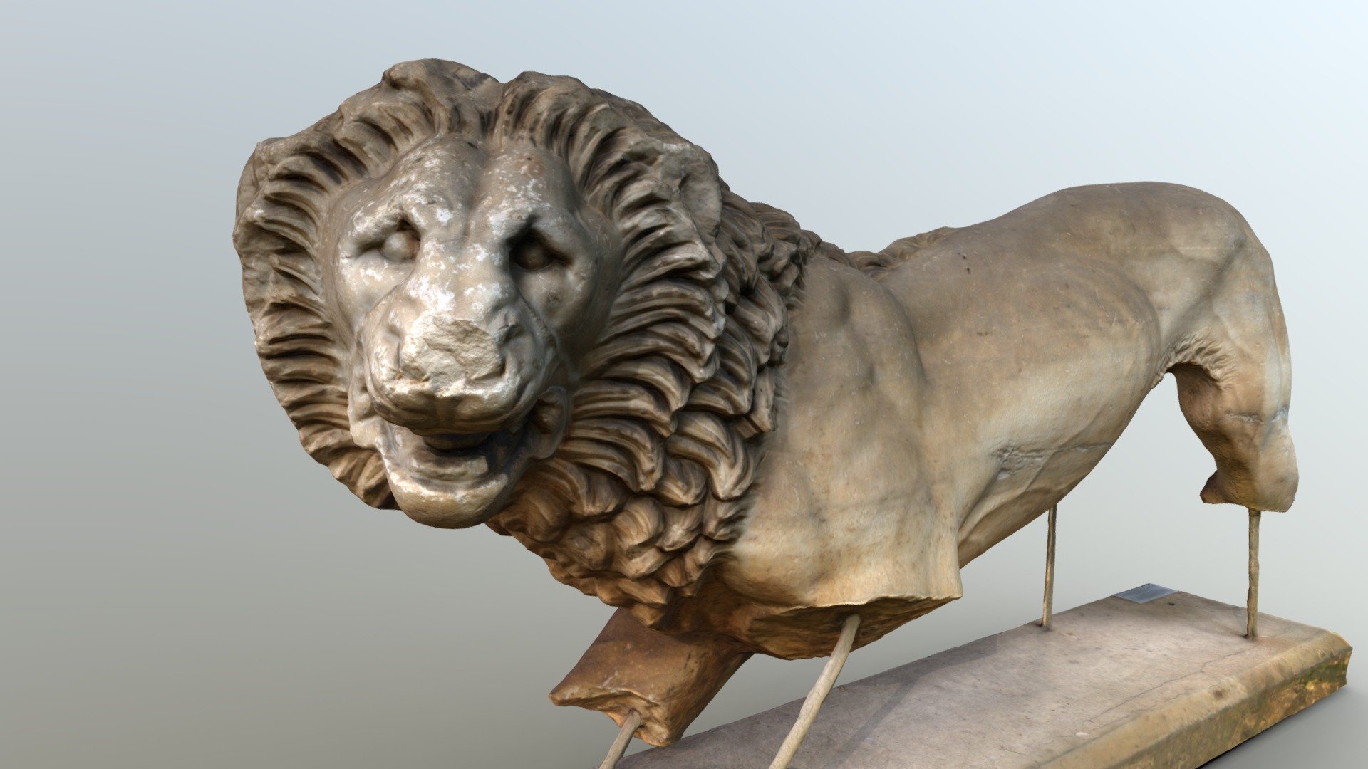 Funerary lion, Archeological Museum of Greece - 3D model by Andrej ...