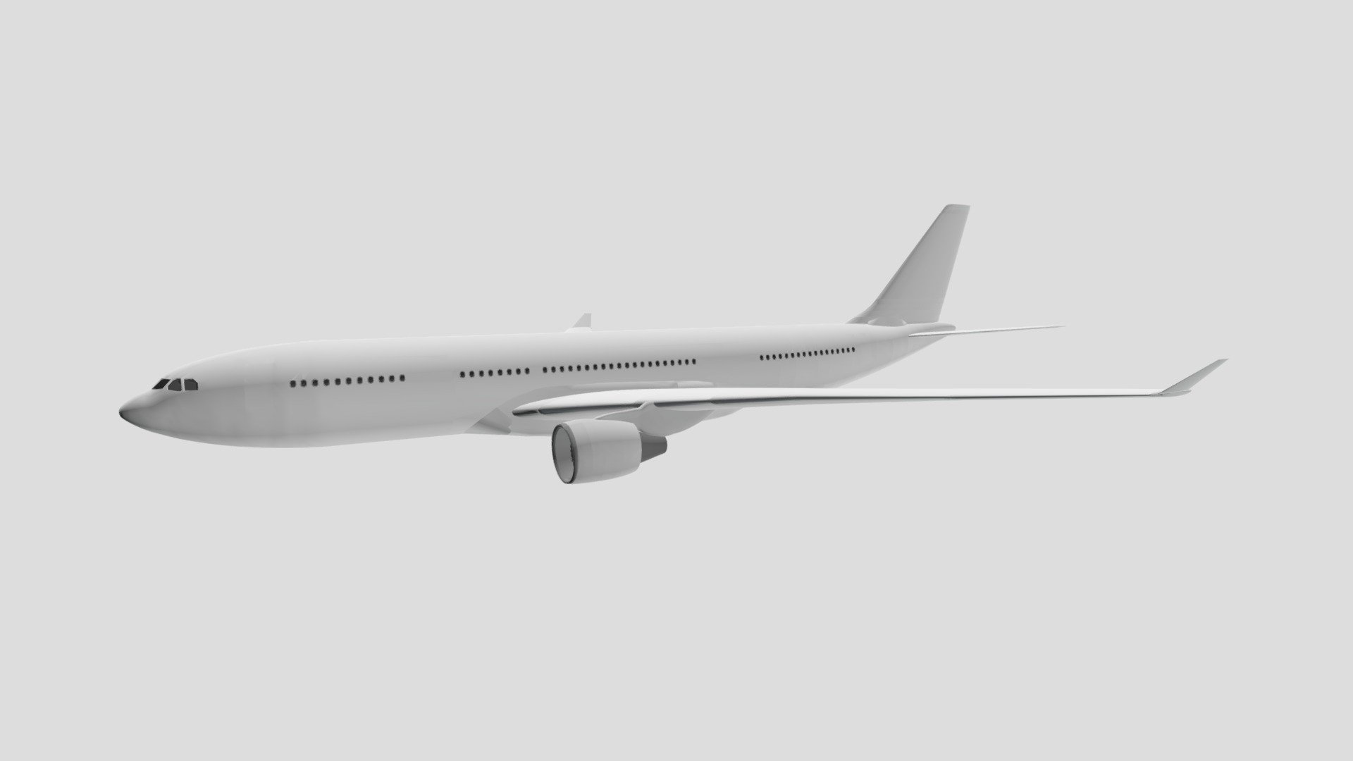 A330-200 White - Download Free 3D model by LucasSS (@lucas.6.sabella) [7a6be98] - Sketchfab