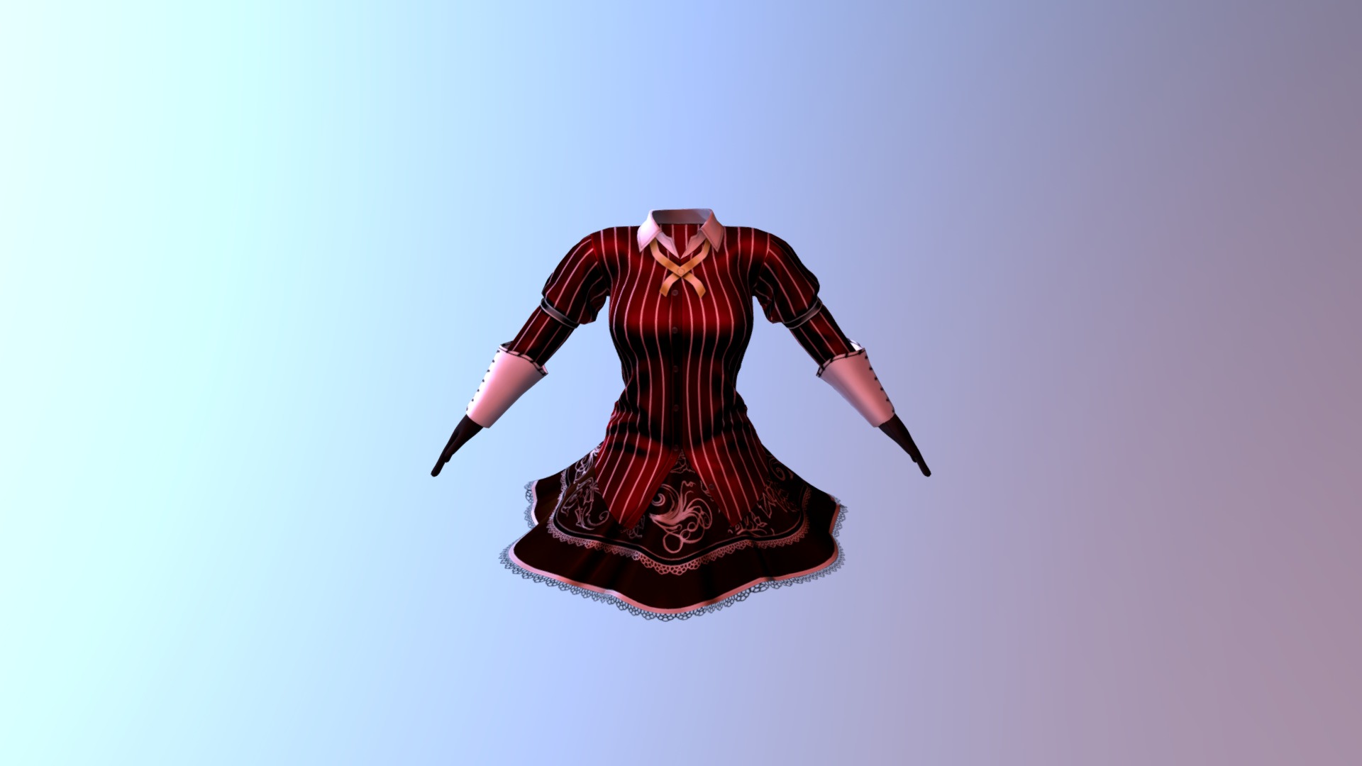 Stylized Dress - 3D model by vizion [7a72ae3] - Sketchfab