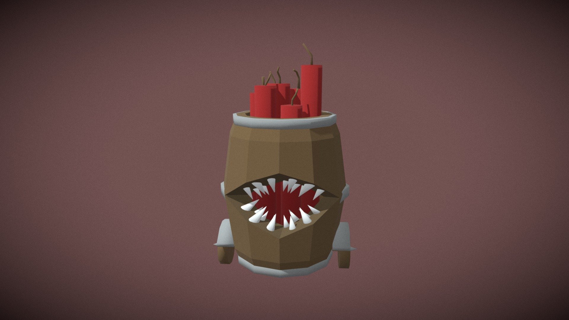 TNT barrel enemy for mobile game - 3D model by Adrián Pueyo Bernardini ...