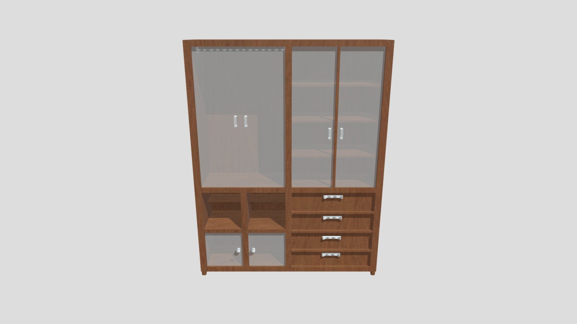 Simple wardrobe - 3D model by ShaolinKiddo [7a72e8a] - Sketchfab