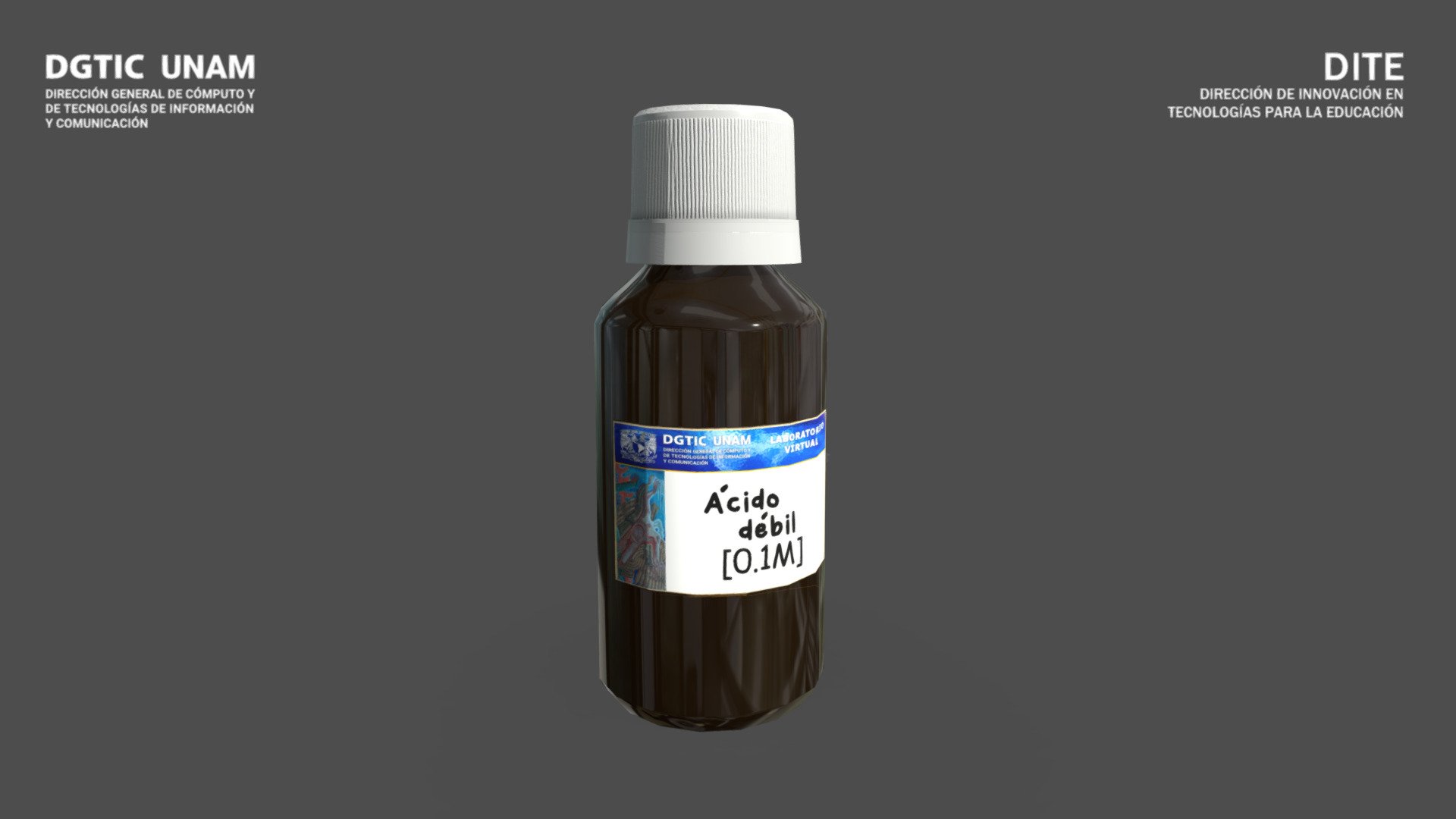 Frasco de ácido débil [0.1M] - 3D model by UNAM | DGTIC | DITE | DRDE ...