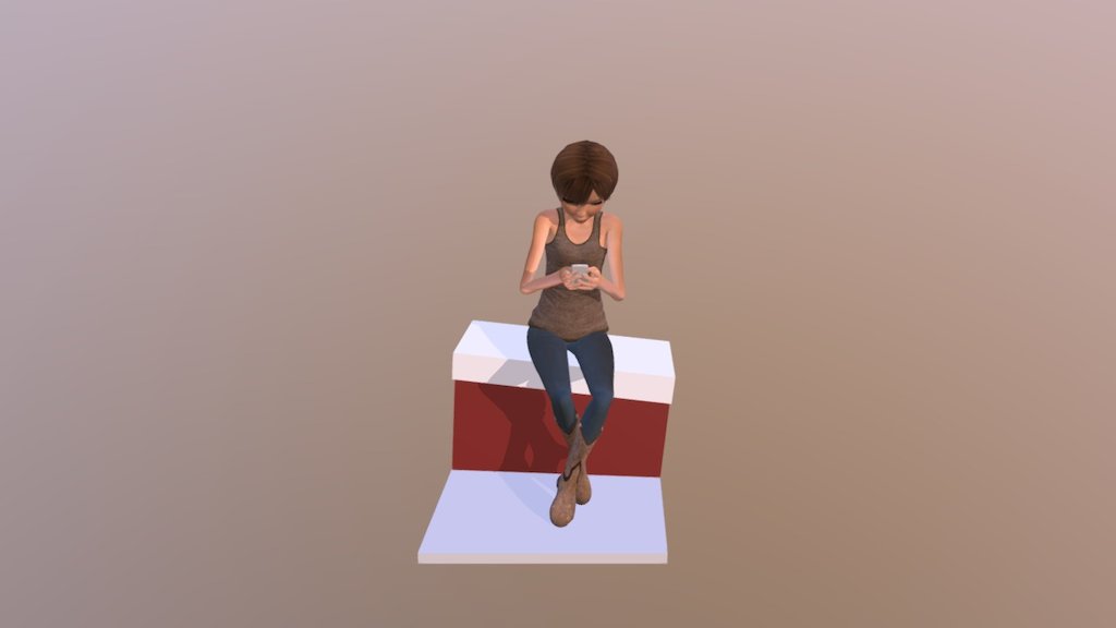 Toon girl idle animation - 3D model by robotboy1015 [7a7c113] - Sketchfab