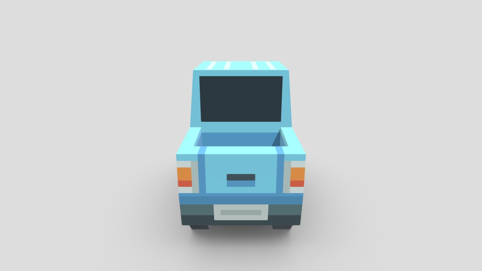 Lowpoly Pixel Pickup Truck - 3D model by NuraPixel [7a7ed6a] - Sketchfab