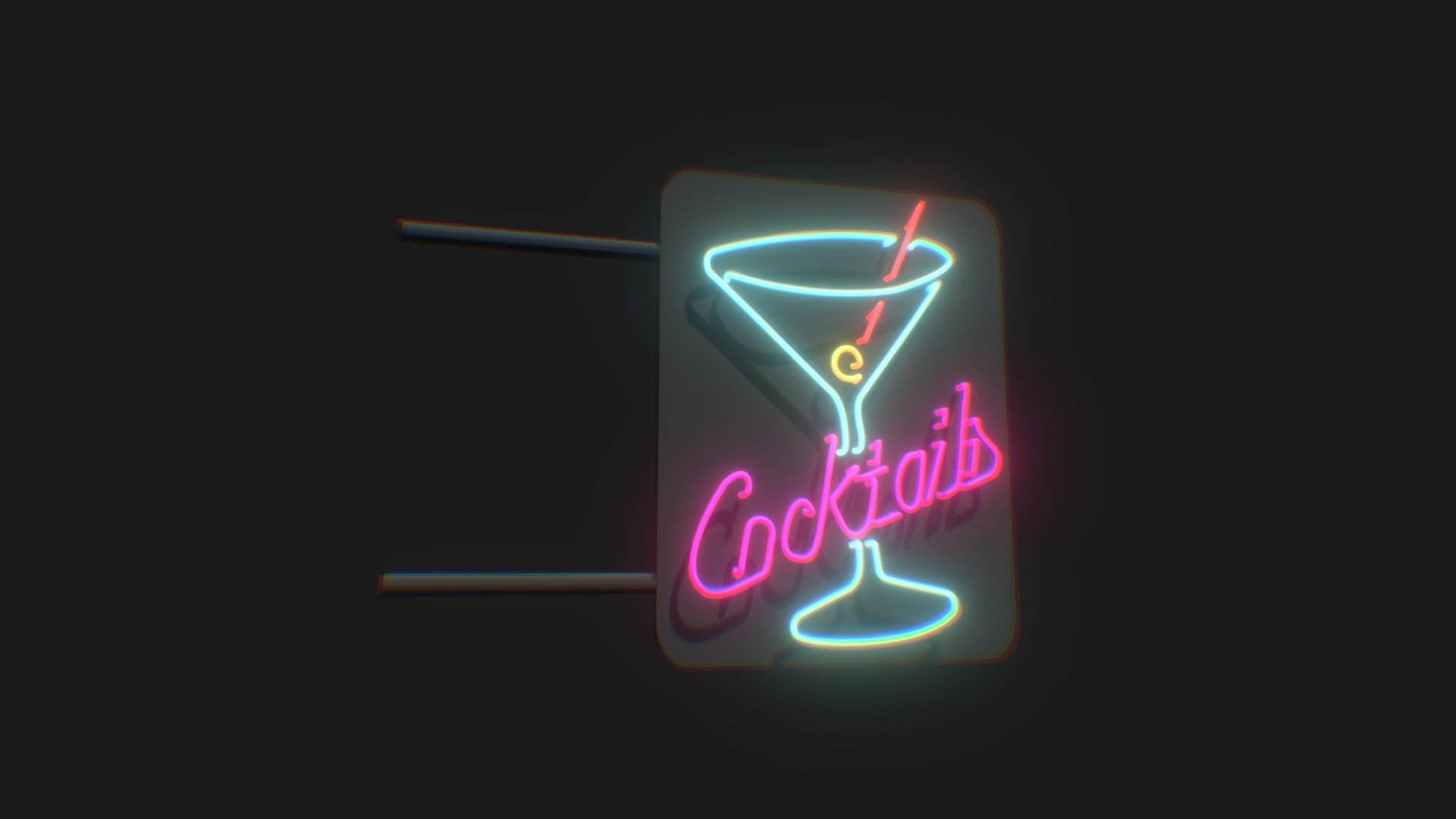 Neon Sign - Cocktails - Buy Royalty Free 3D model by Victoria Billings ...