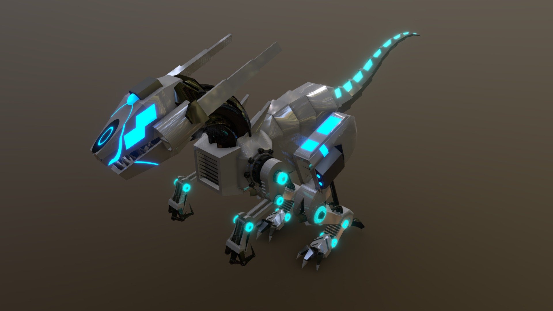 Cyber Raptor - 3D model by Flikd Design (@Flikd_Design) [7a913e2 ...