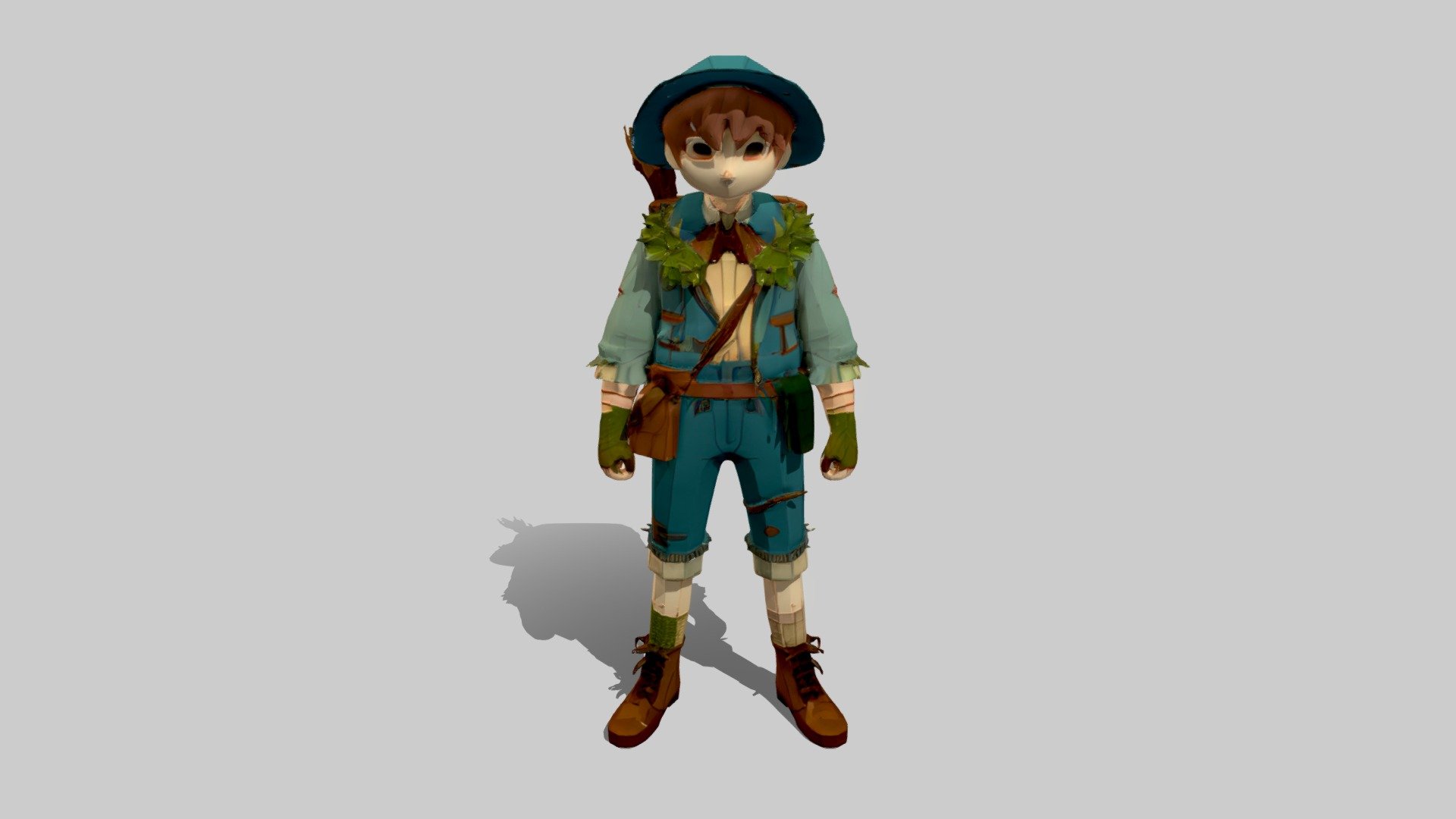 adventurous young archer with backpack - 3D model by muilenta [7a916ab ...