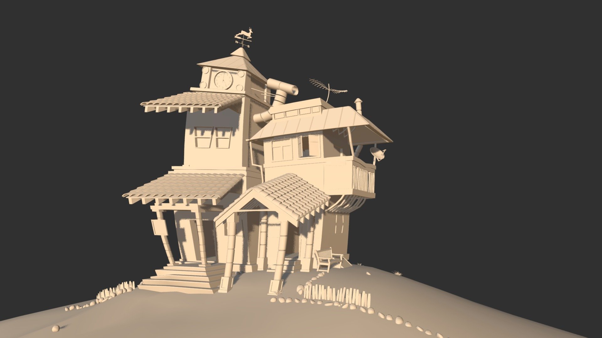 Cartoon Building - Buy Royalty Free 3D model by danielmikulik [7a91768 ...