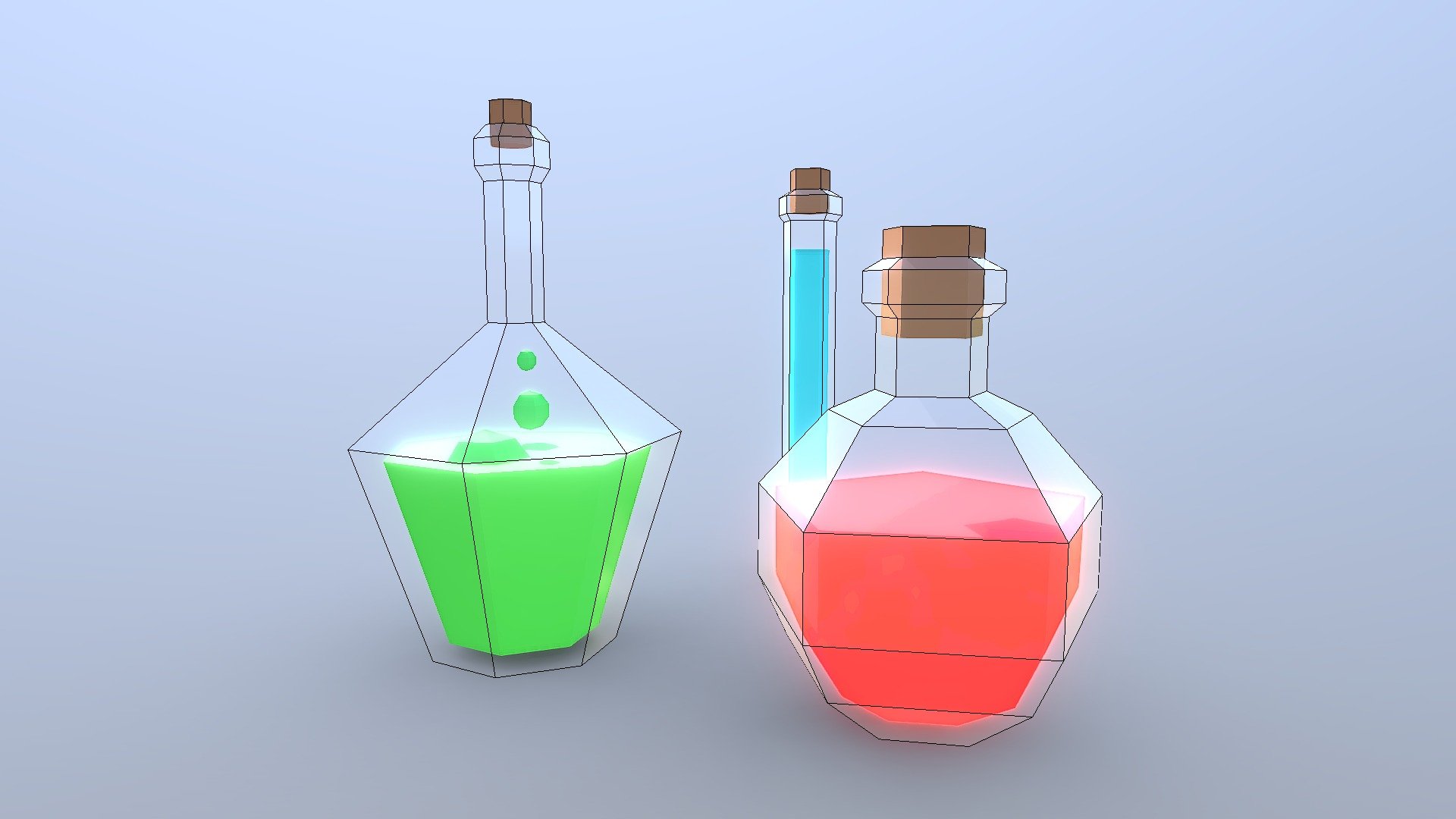 Potions - Download Free 3D model by freshlybaked (@diegoichinose ...