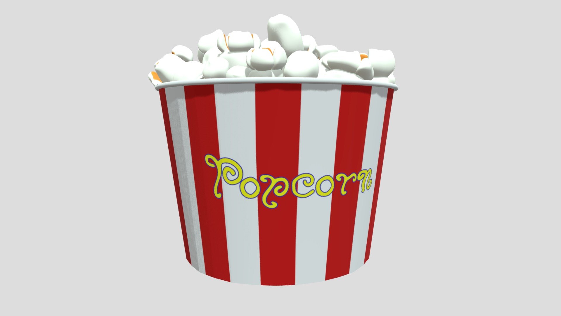 Giant Super-Jumbo Movie Popcorn - Download Free 3D model by 321Blender ...