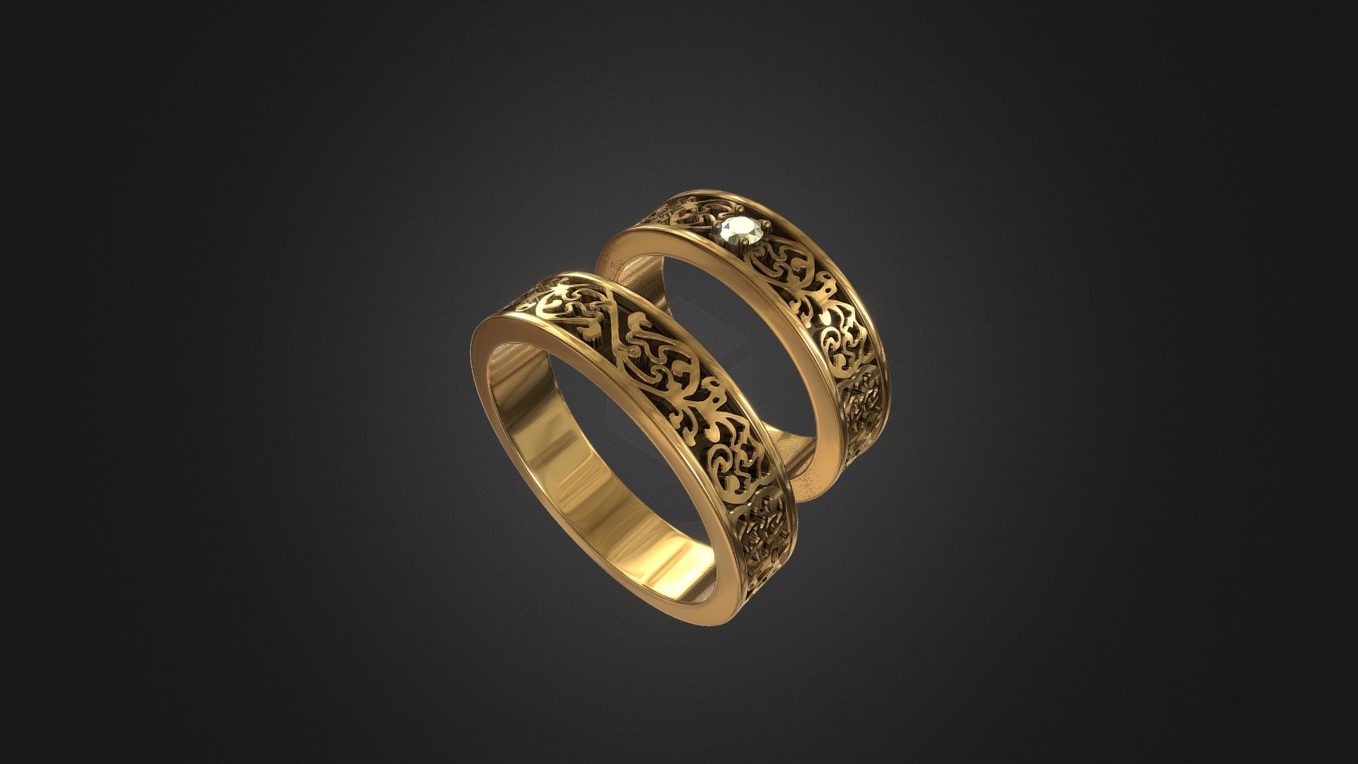 718 - Rings - 3D model by Lizardsking [7a93f4f] - Sketchfab