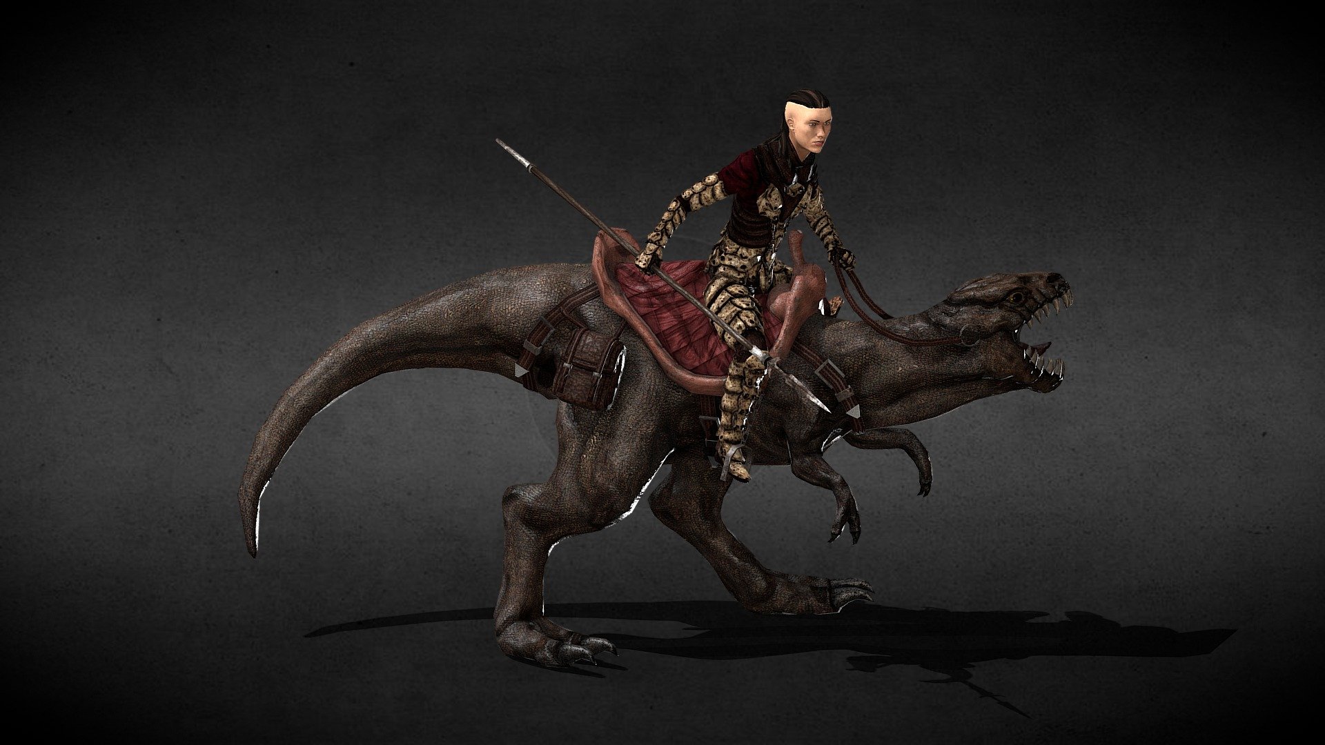 Raptor rider - Download Free 3D model by -igor- [7a943e8] - Sketchfab