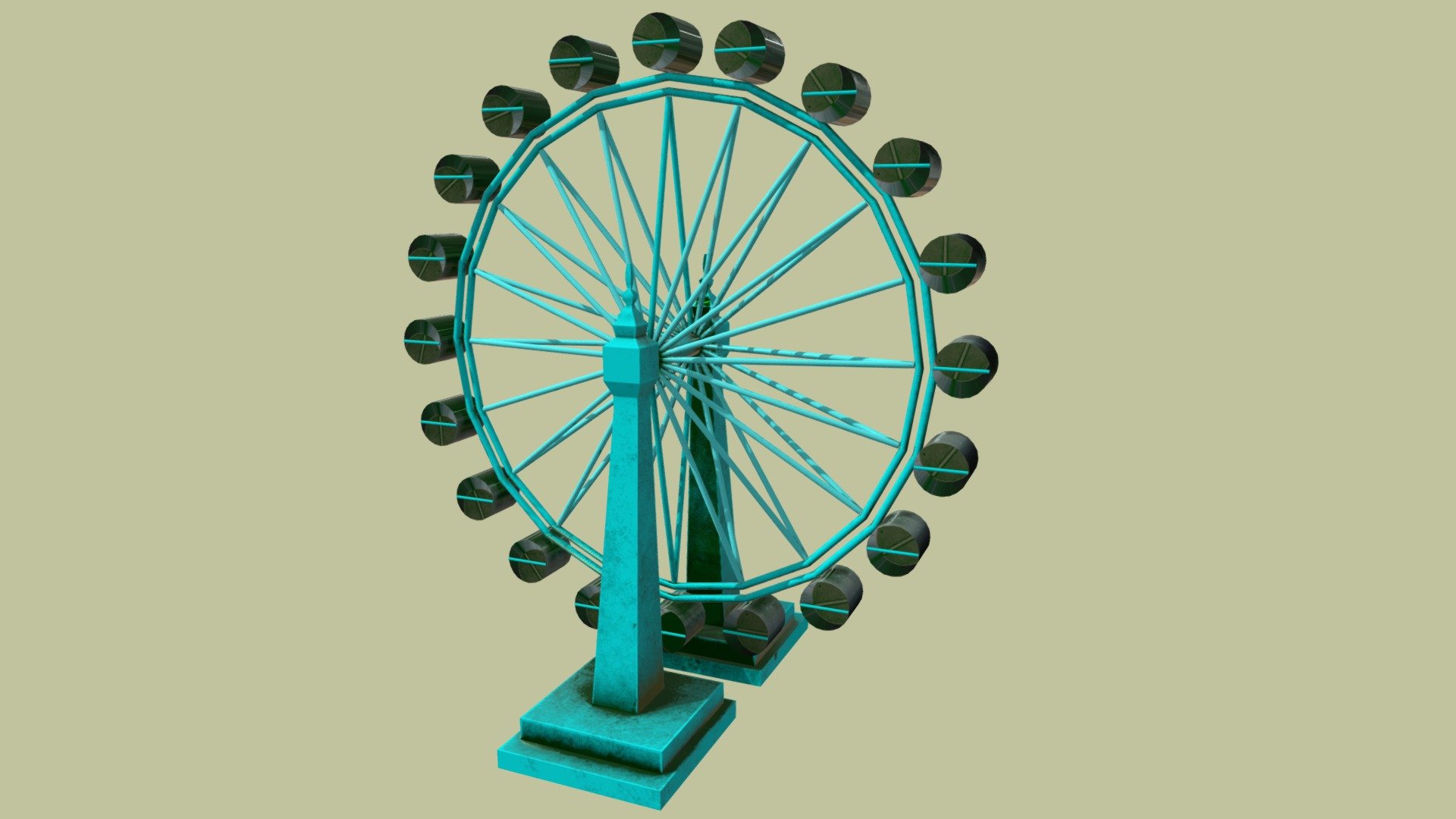 ferris wheel - 3D model by Cunznn [7a979f2] - Sketchfab