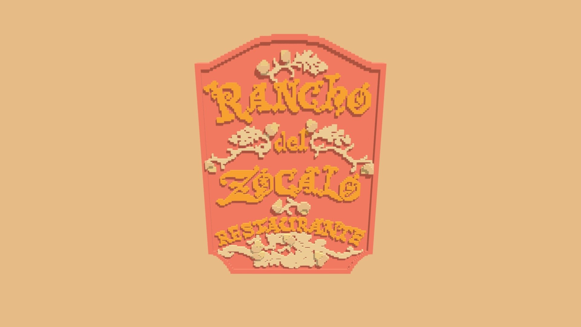 Zocalo Restaurant Disney Sign - 3D model by Electro3d [7a97ff0] - Sketchfab