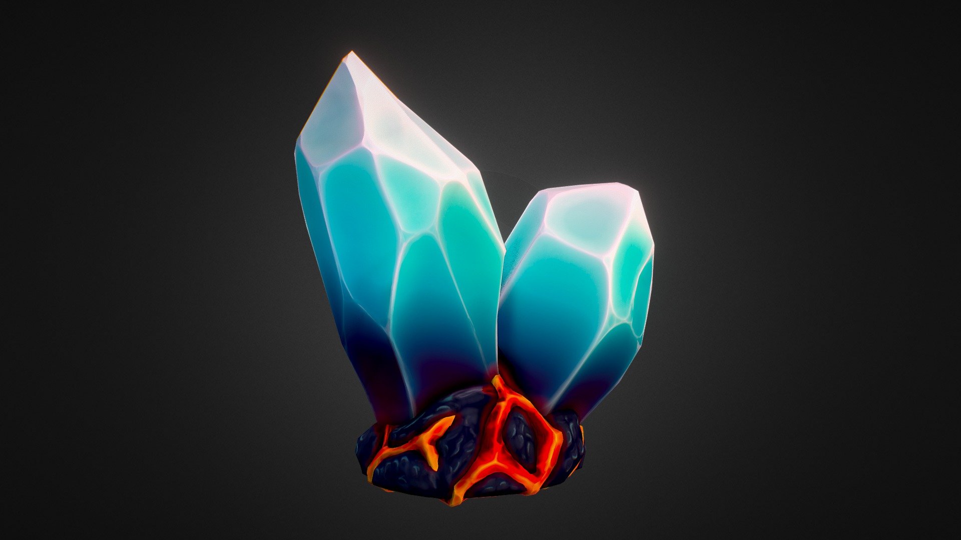 Low Poly Crystal - 3D model by mrsCrash [7a9f2b0] - Sketchfab