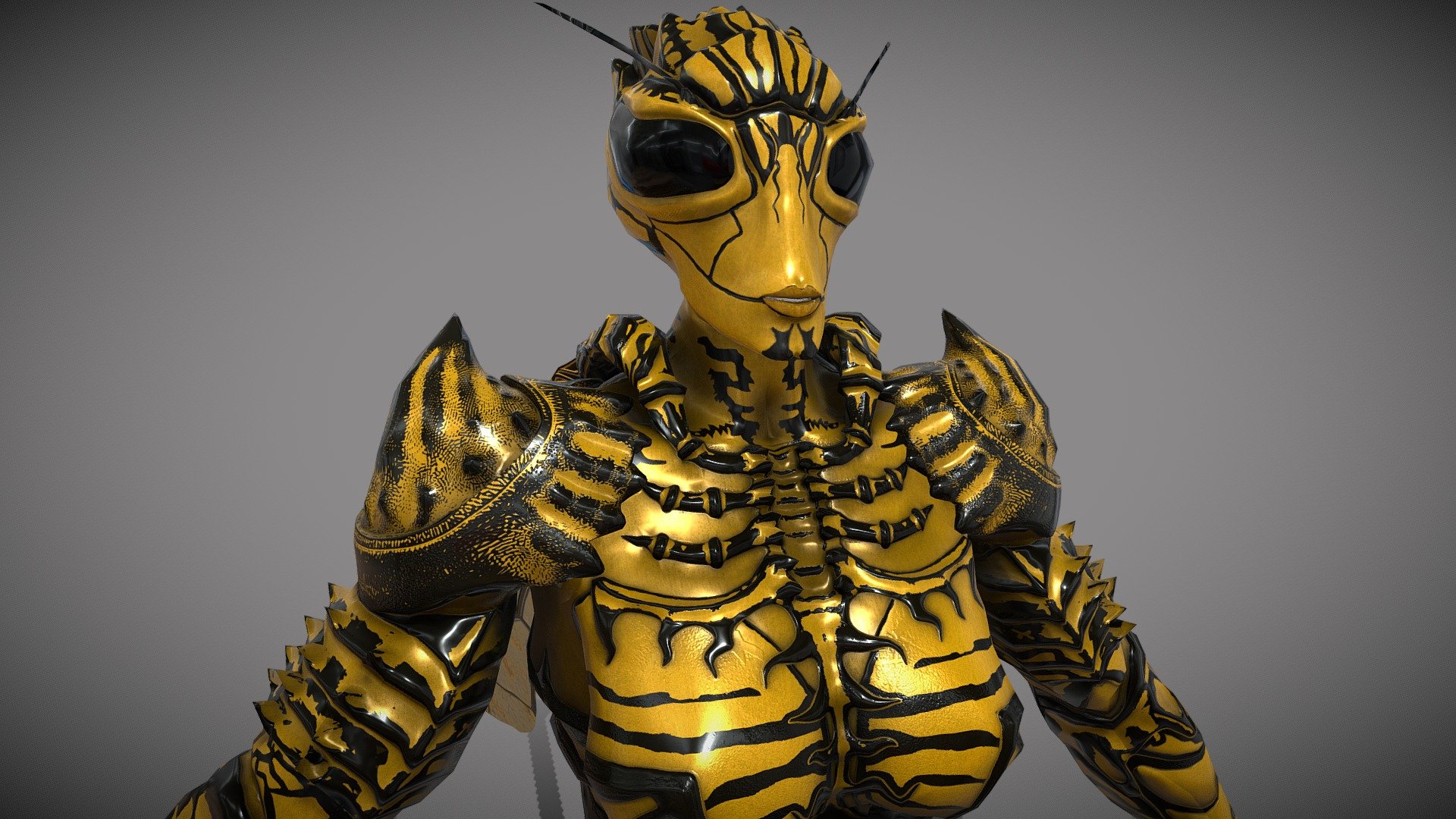 Mutant Wasp - 3D model by YuriONYX (@YuriOHuKC) [7aa3a64] - Sketchfab