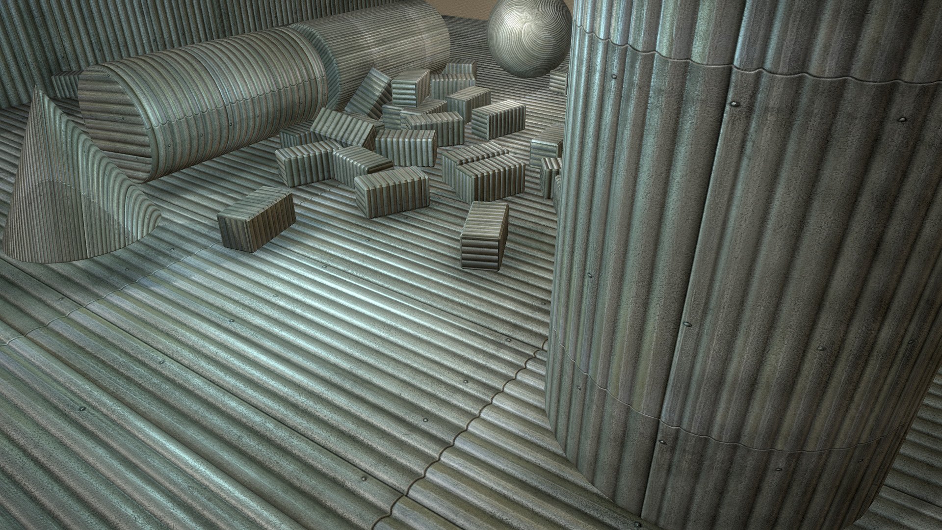 Corrugated PVC Wall or Roof 1 | Texture Set (19) - Buy Royalty Free 3D ...