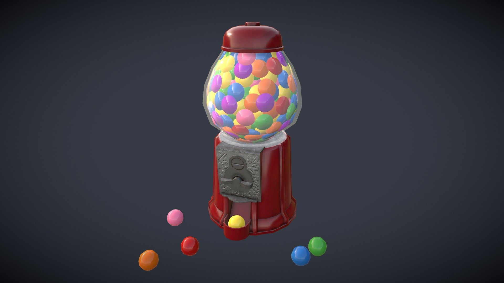 Gumball Machine - 3D model by Staralfar [7aa520f] - Sketchfab
